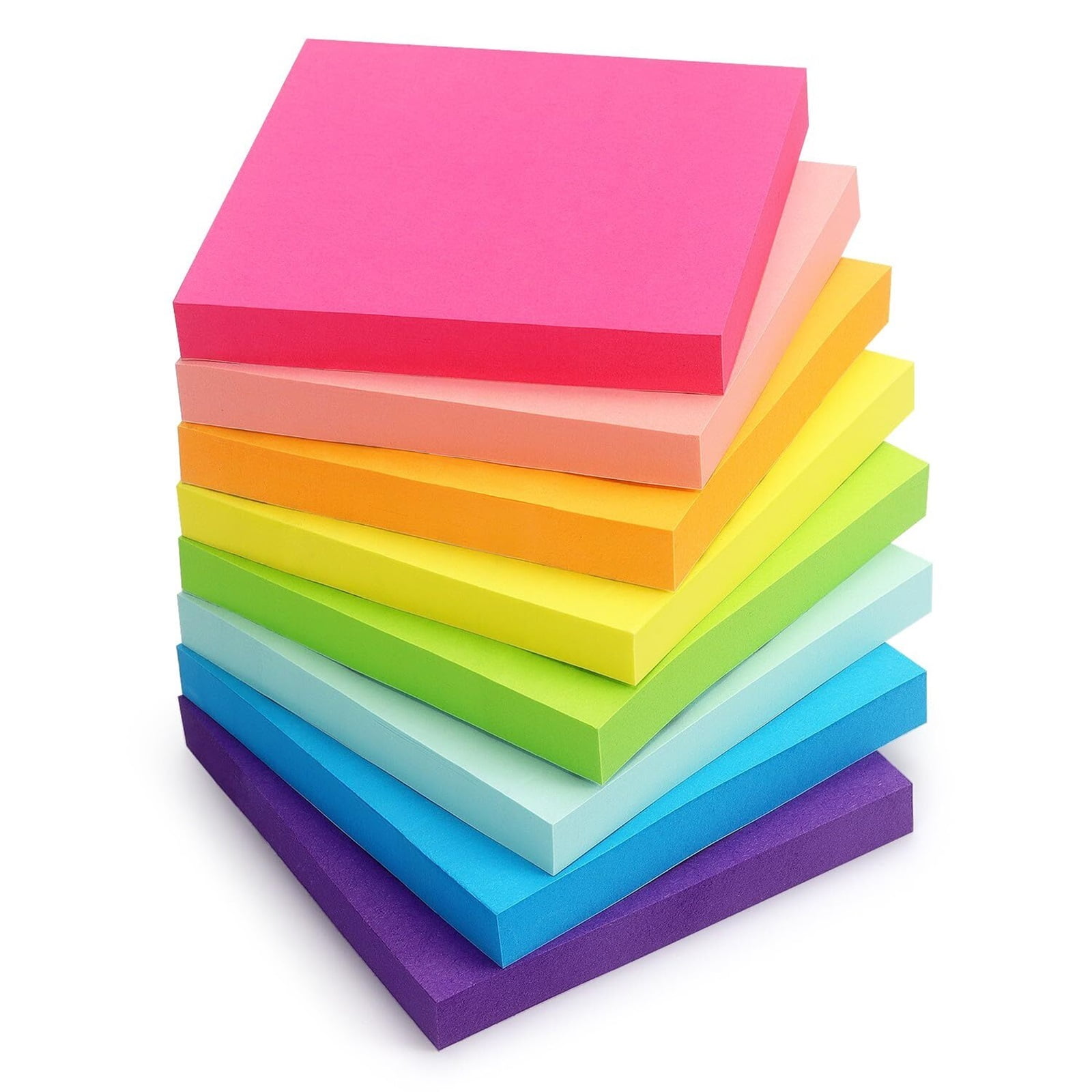 KACG 8 Pads Sticky Notes 3x3 Self-Stick Notes 8 Bright Multi Colors ...