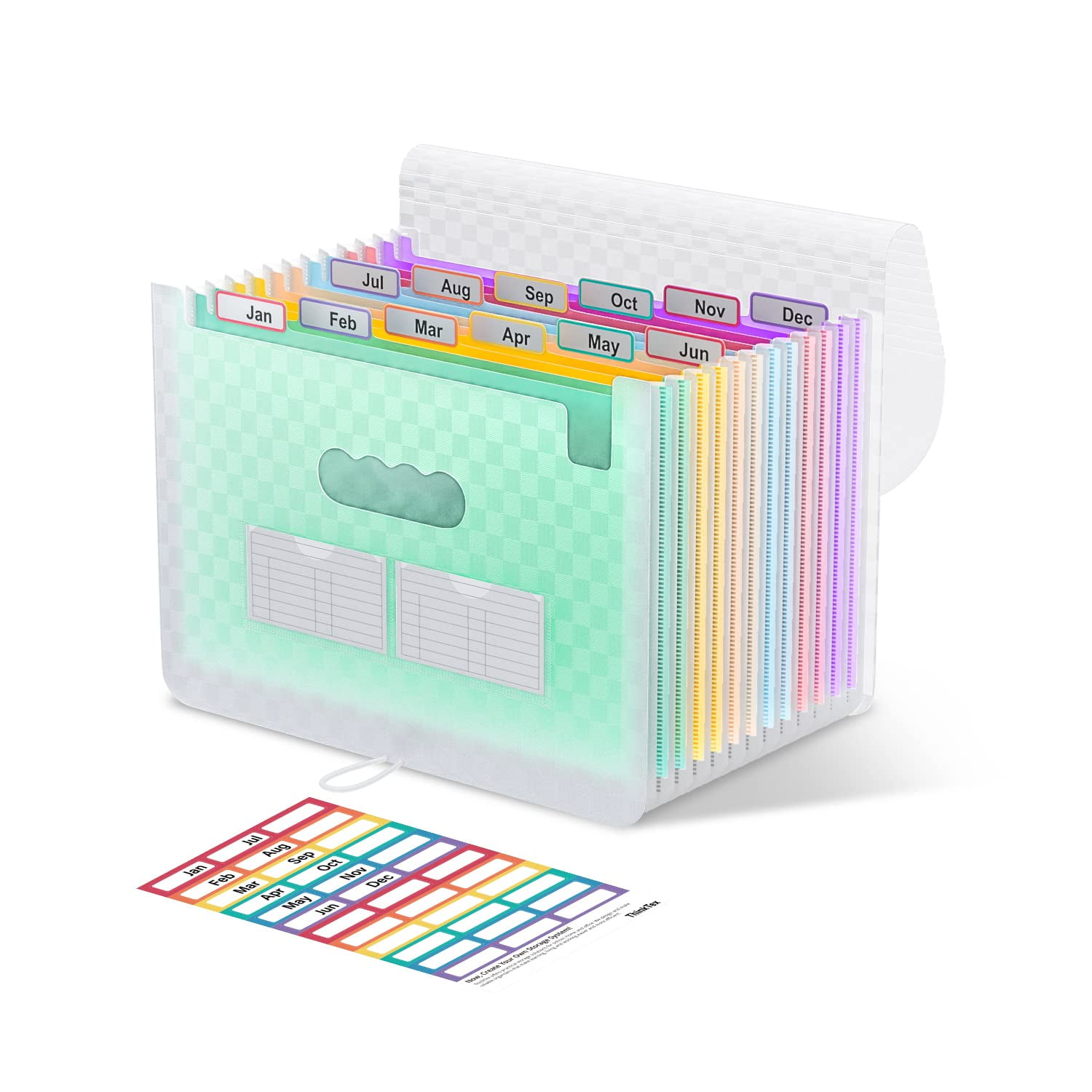 KACG File Organizer, 12 Pockets Expanding File Folders, Portable ...