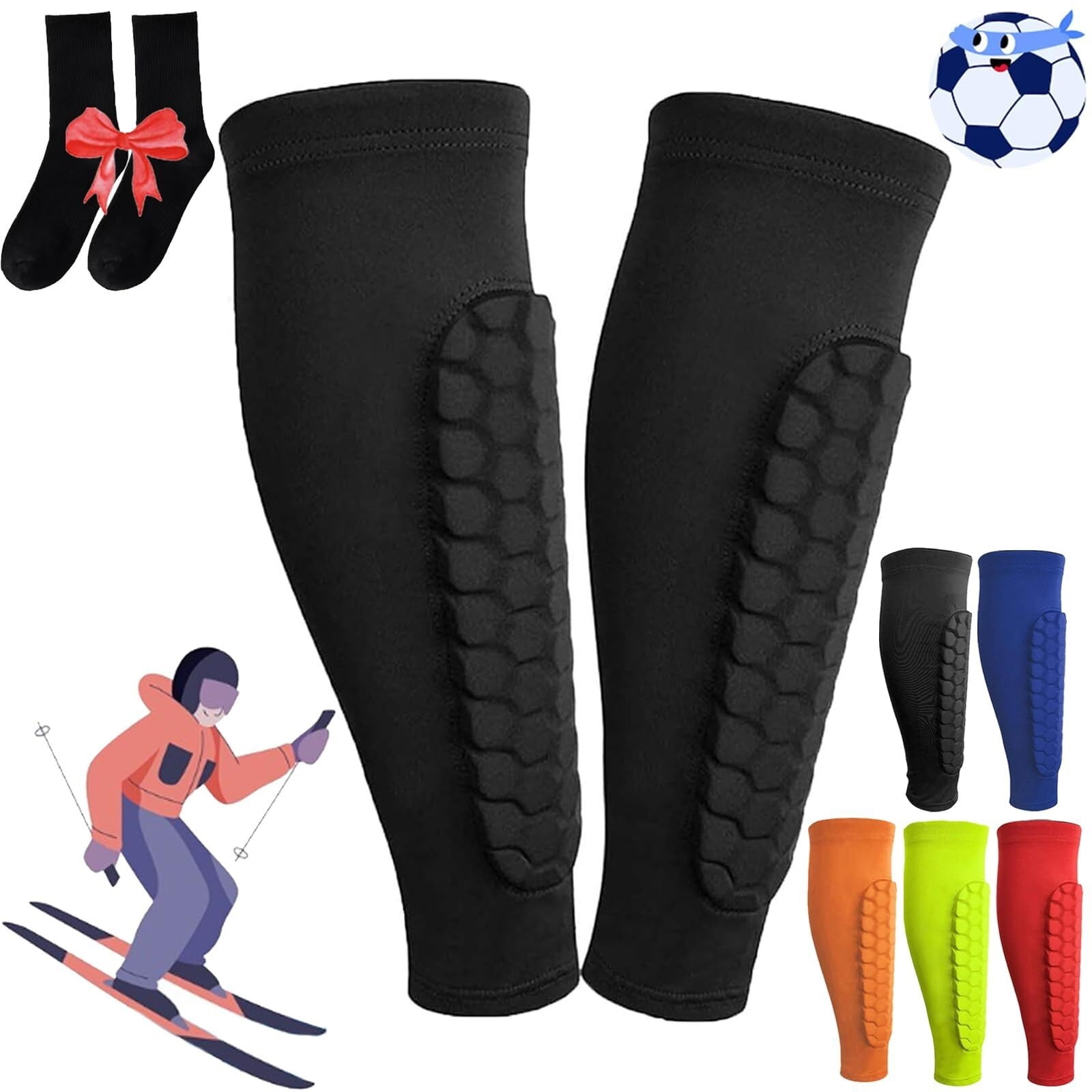 KACG Ski Shin Guards, Shin Defender Shin Guards Soccer, Ski Shields ...