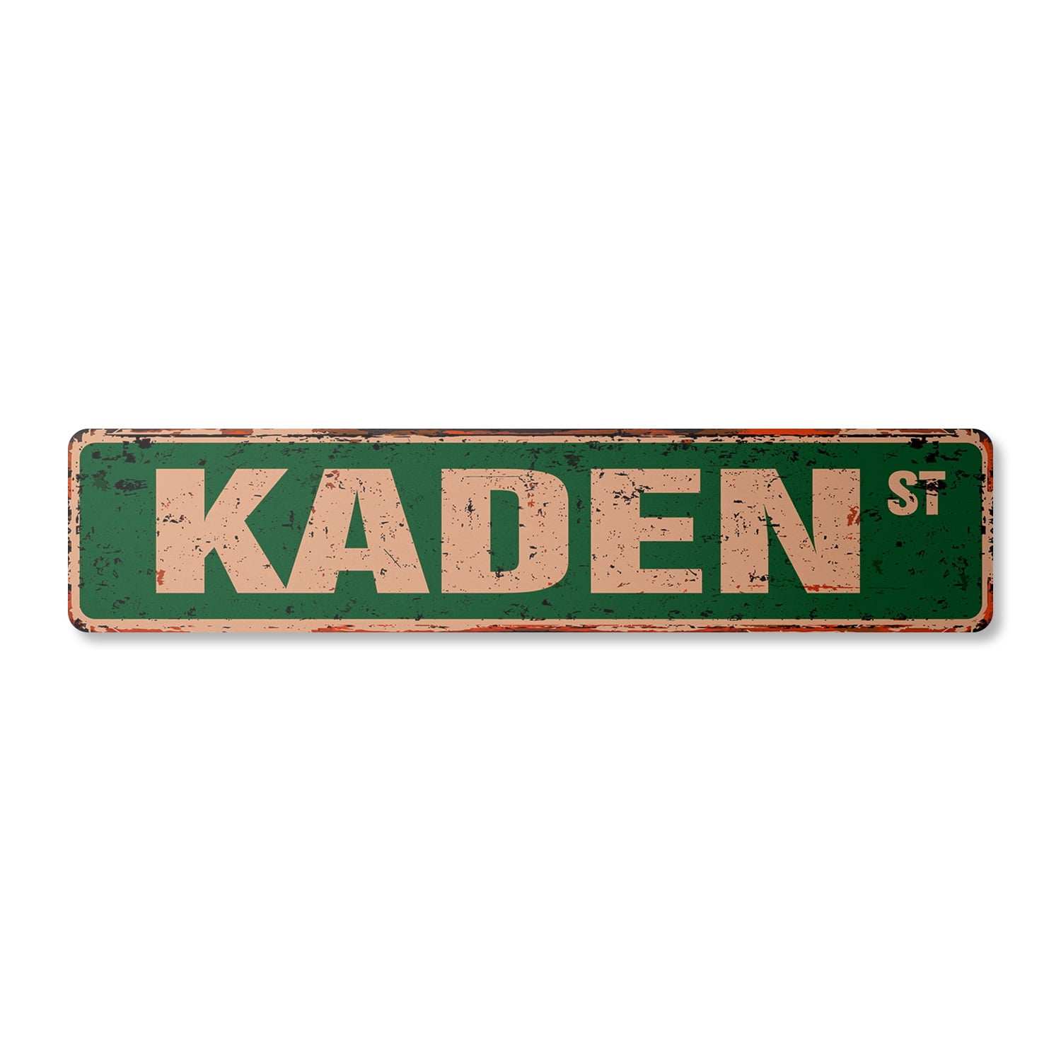 KADEN Vintage Plastic Street Sign Childrens Name Room Sign | Indoor ...