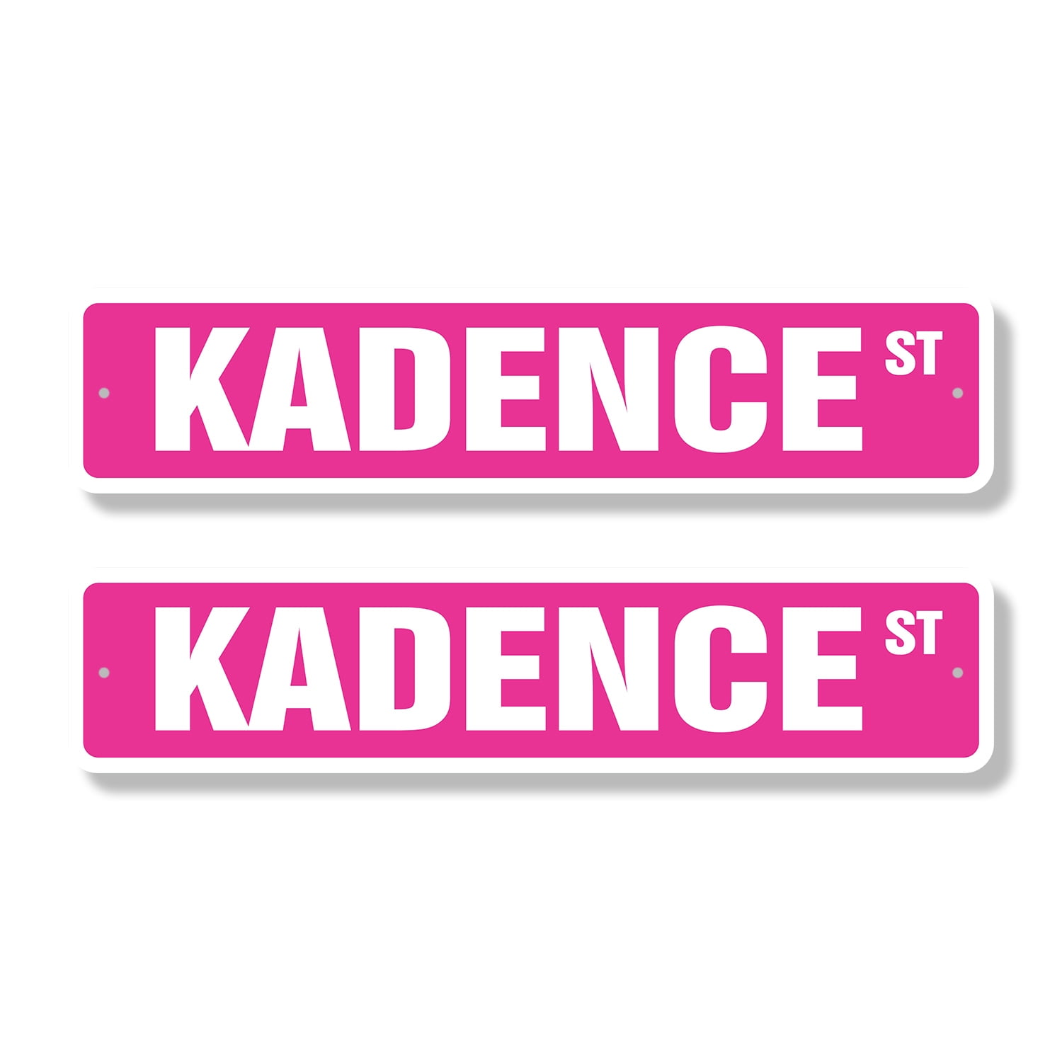 KADENCE Classic Street Sign (2 Pack) Childrens Name Room Sign Road Sign ...