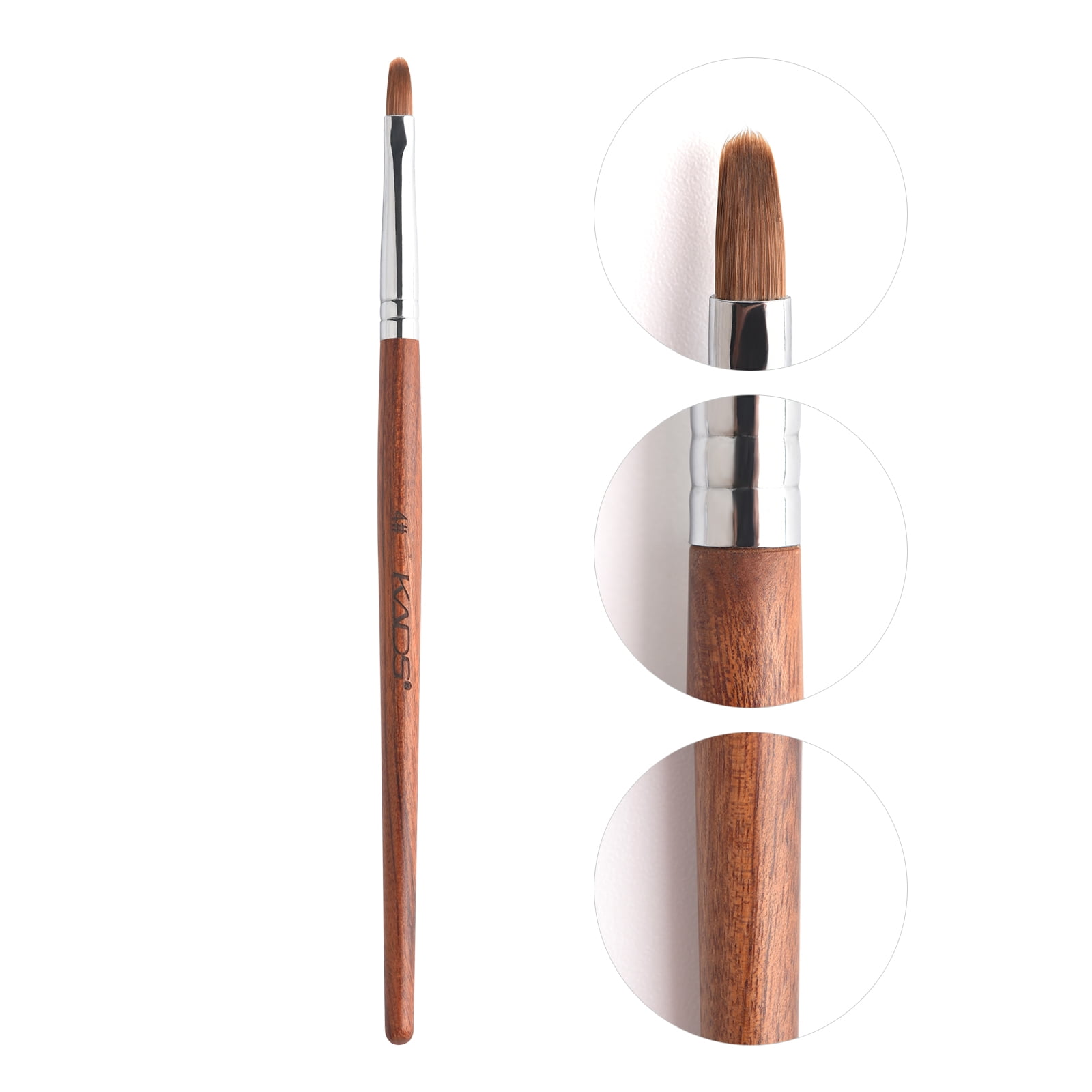 KADS Kolinsky Sable Acrylic Nail Art Brush Red Wood Pen Nail Brush for ...