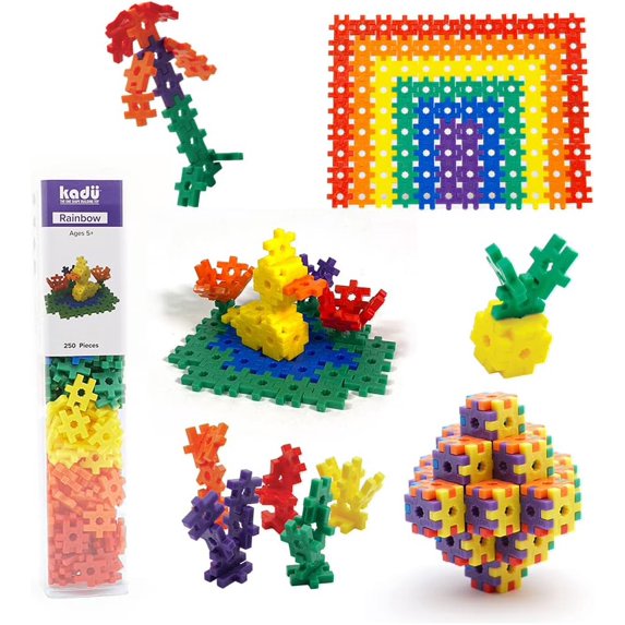 KADU Rainbow 250 Piece Set - STEM/STEAM Building + Construction Toy ...