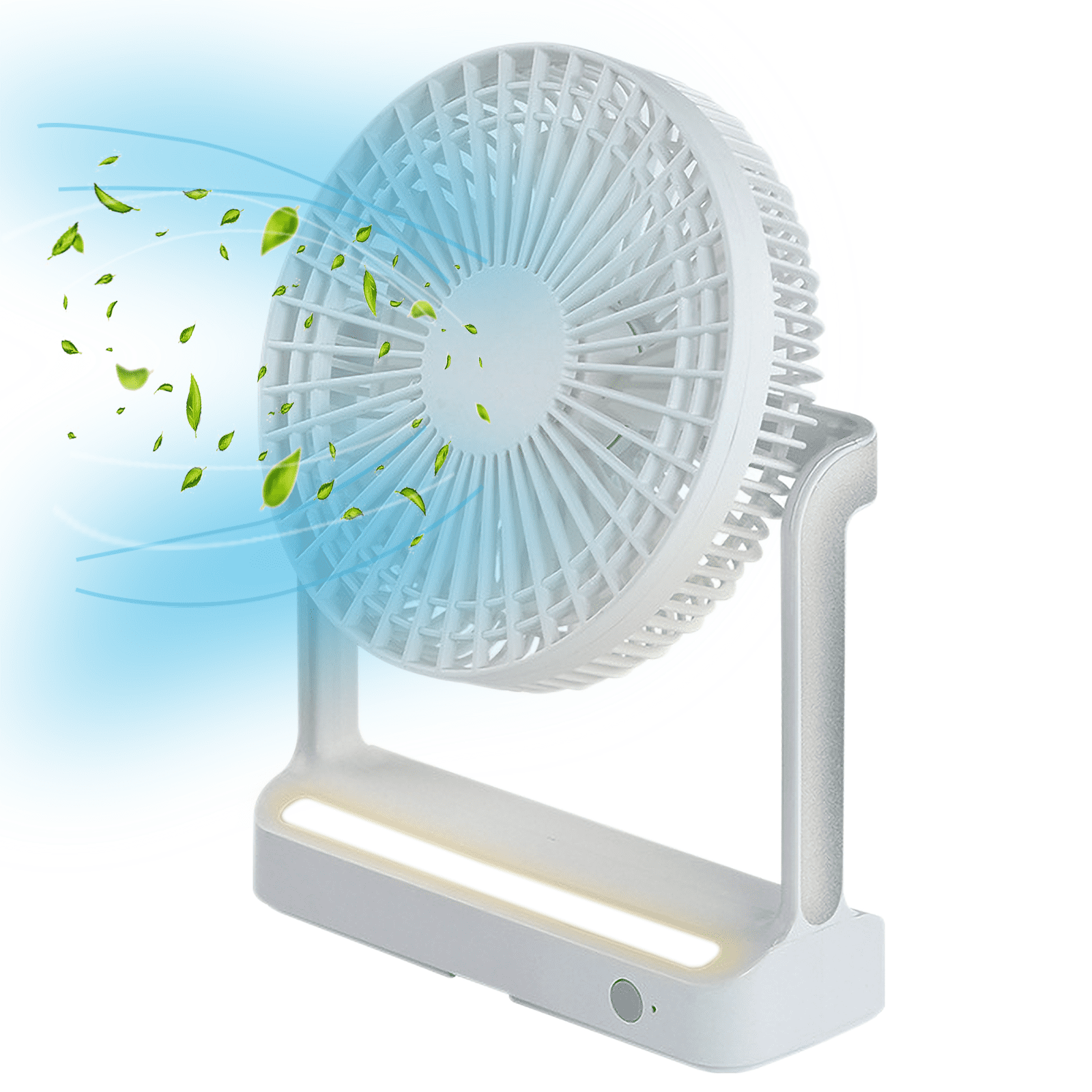 KAEN 800721 USB Desk Fan, 4000mAh Rechargeable Battery Table Fan with ...