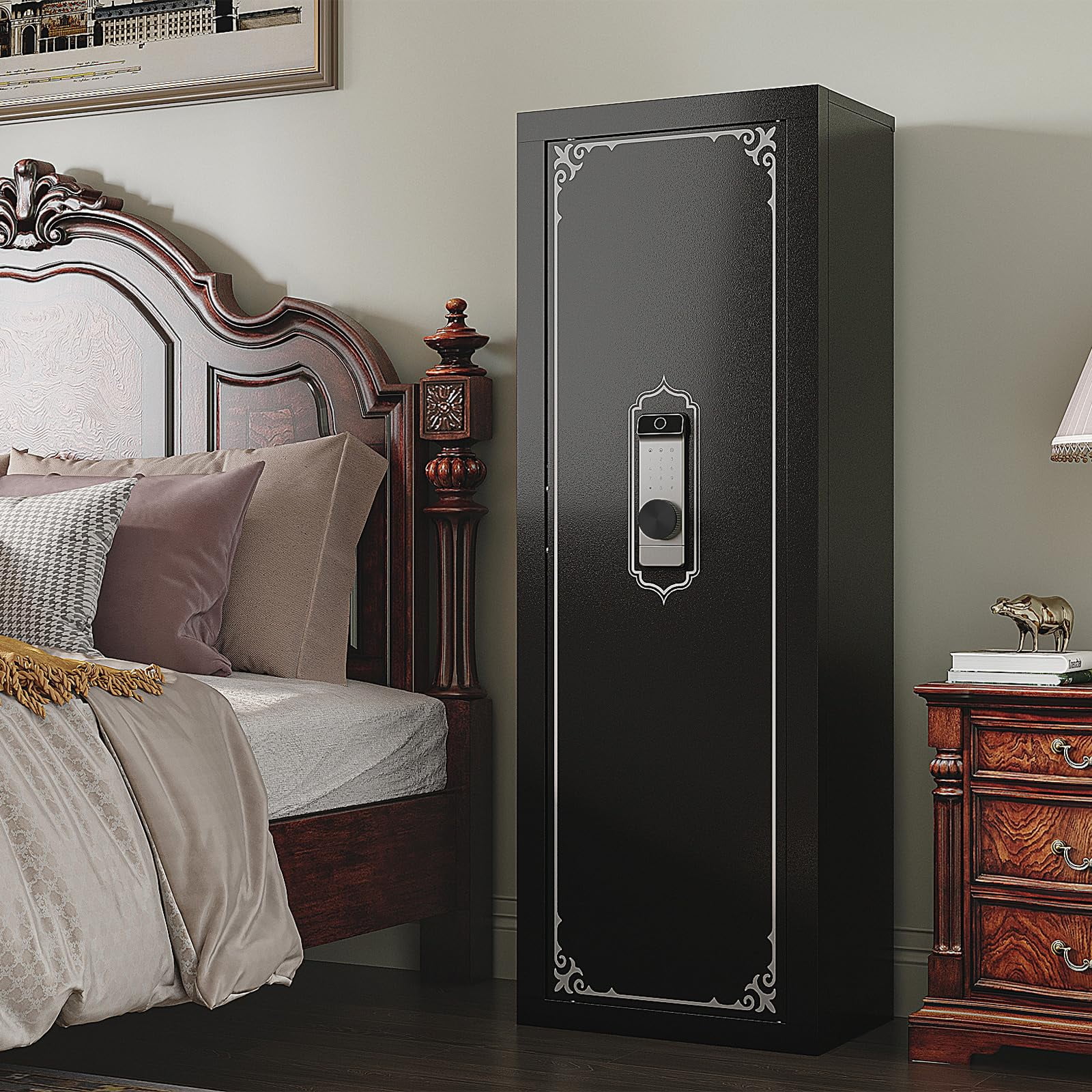 KAER 10-14 Gun Safe, Gun Safe for Rifles and Pistols, Biometric Gun ...