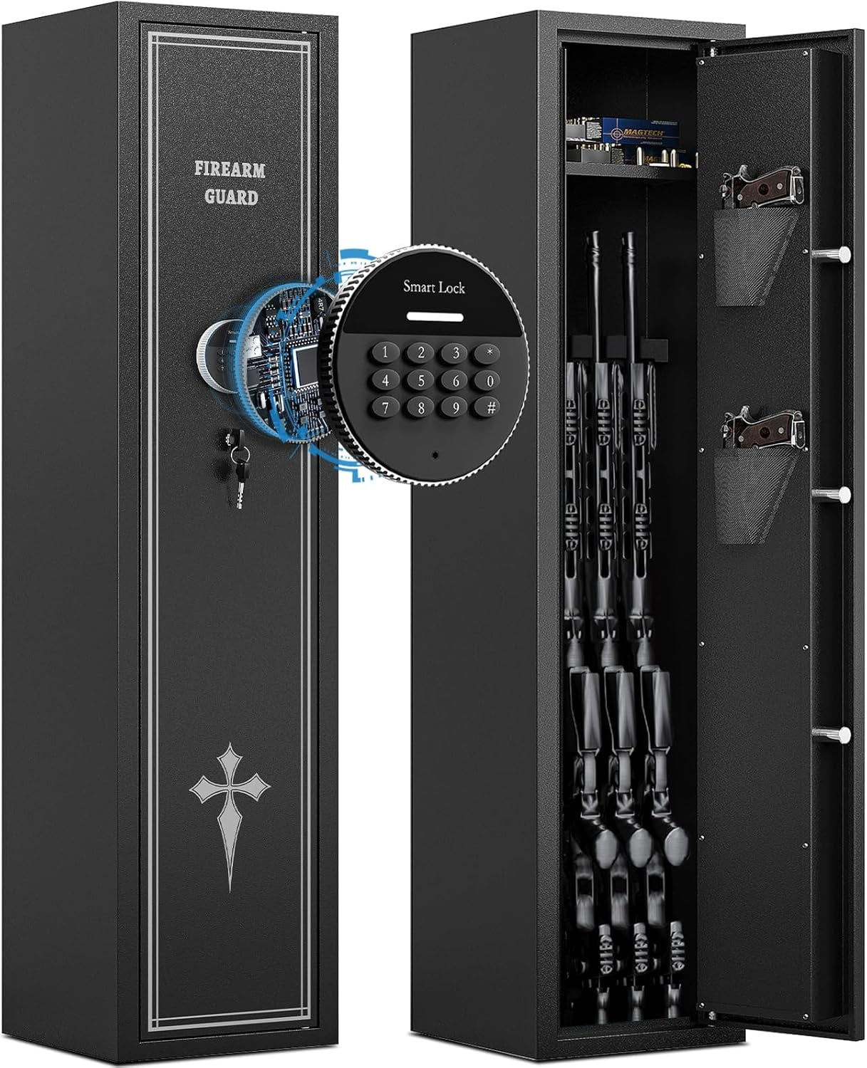 KAER 2-3 Gun Safe Gun Safe for Rifle and Pistols Multi-Function Gun ...