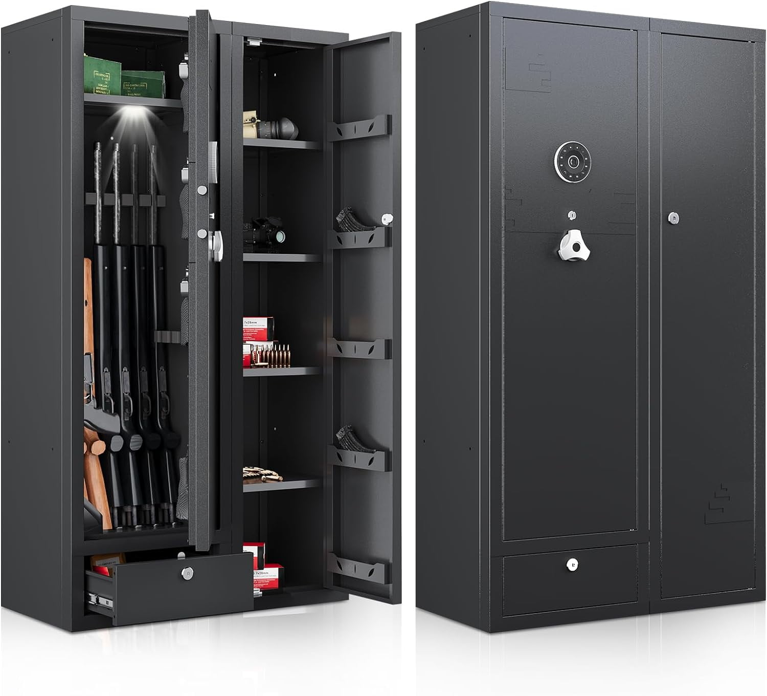 KAER [2024 NEW] 15-20 Gun Safe,Gun Safes for Rifles and Pistols,Rifle ...