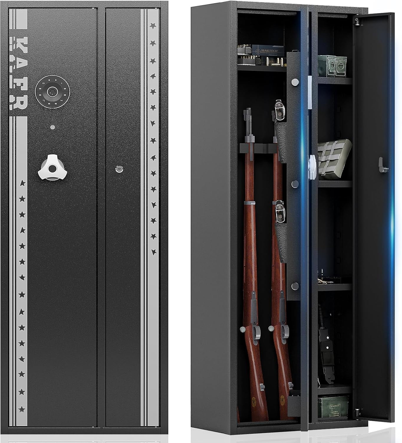 KAER COMBO GUN SAFE, 4-5 Gun Safe, Gun Safe for Rifles and Pistols ...