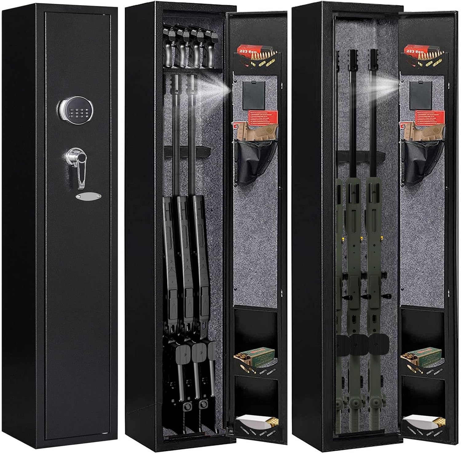 KAER Gun Safe - Home & Pistol Safe, Cabinets for Shotguns & Pistols ...