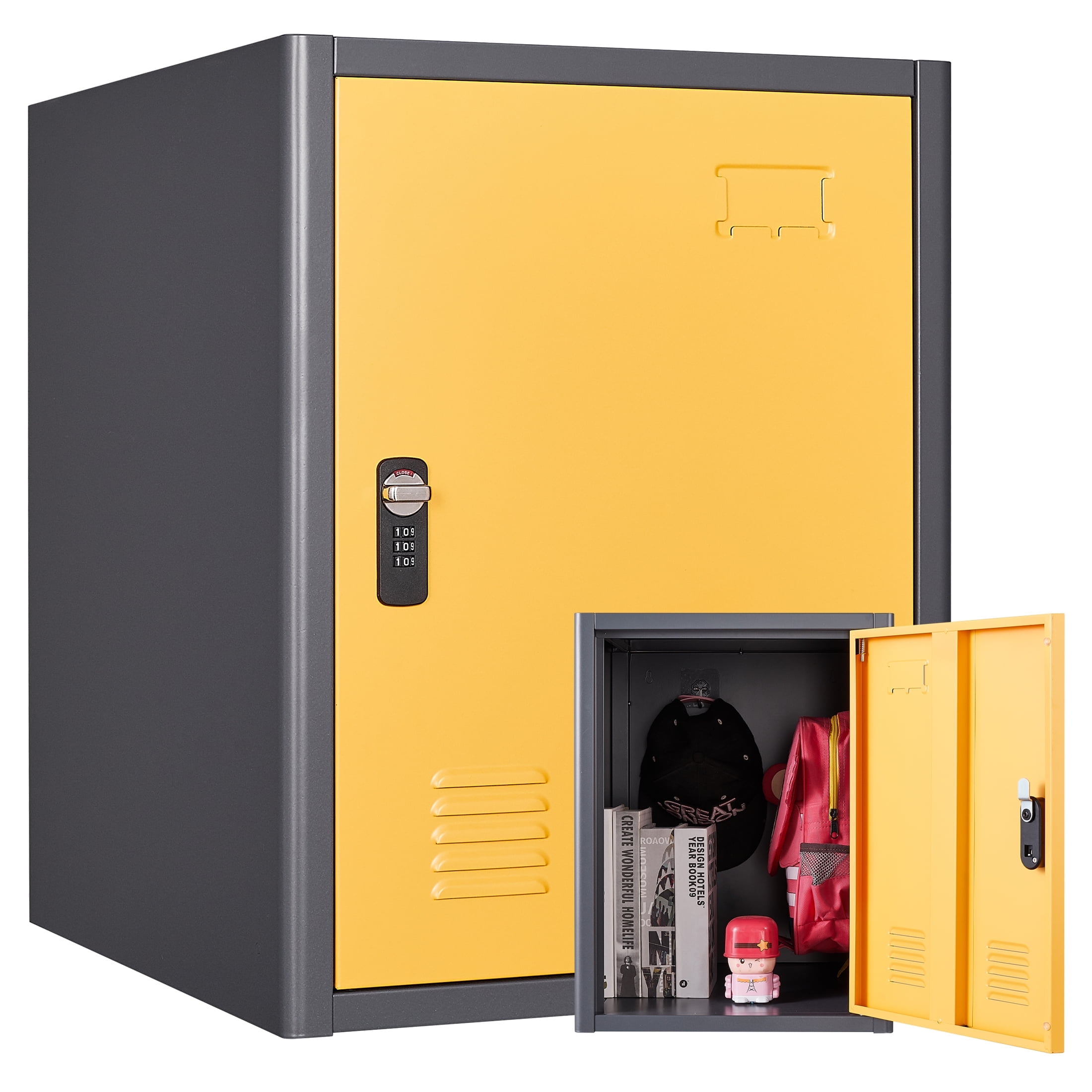 KAER Metal Locker Storage Cabinet With 1 Door, 19.6" H Organizer for ...