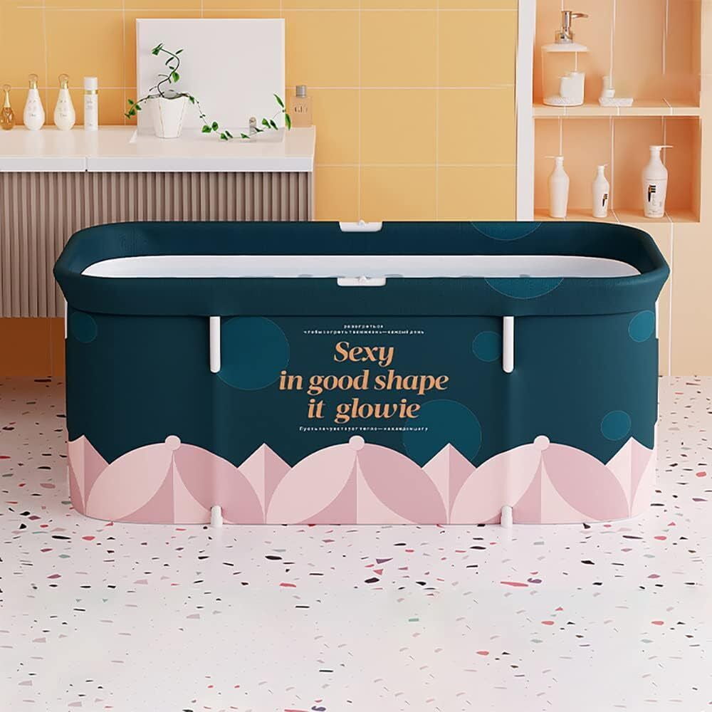 KAERMU Portable Foldable, Pink, PVC, 47"x20", Large Capacity Soaking ...