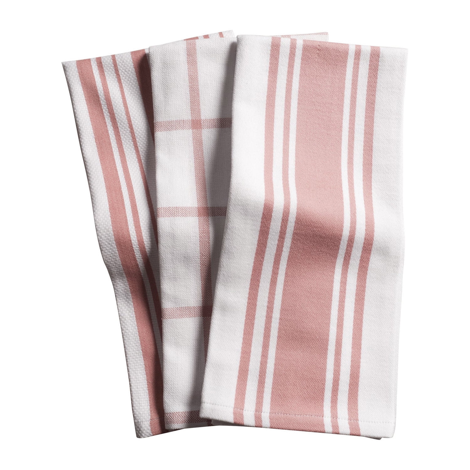 KAF Home Centerband/Basketweave/Windowpane Kitchen Towels, Set of 3 ...