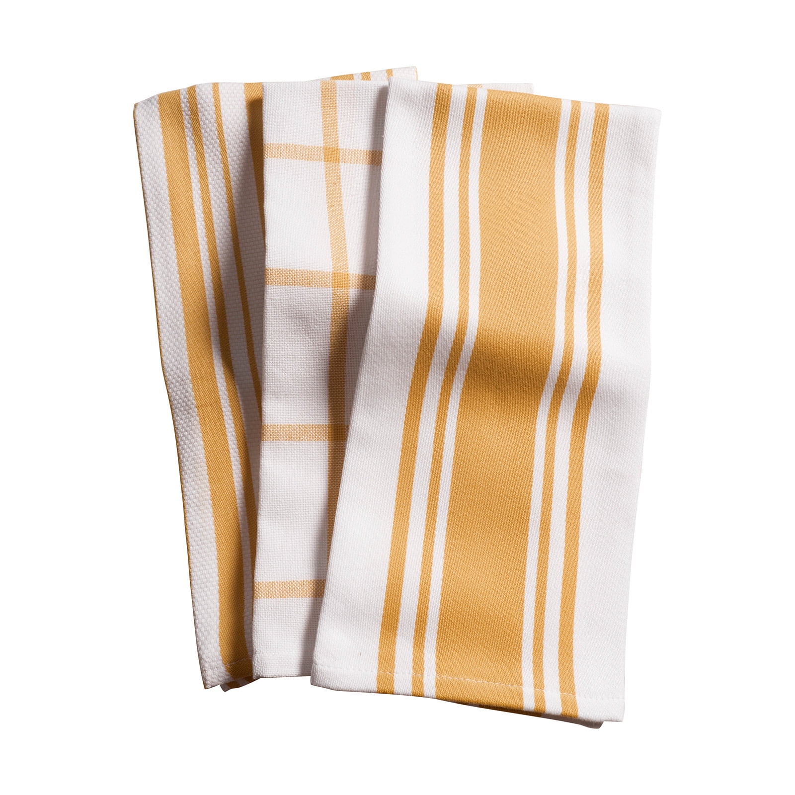 KAF Home Centerband/Basketweave/Windowpane Kitchen Towels, Set of 3 ...