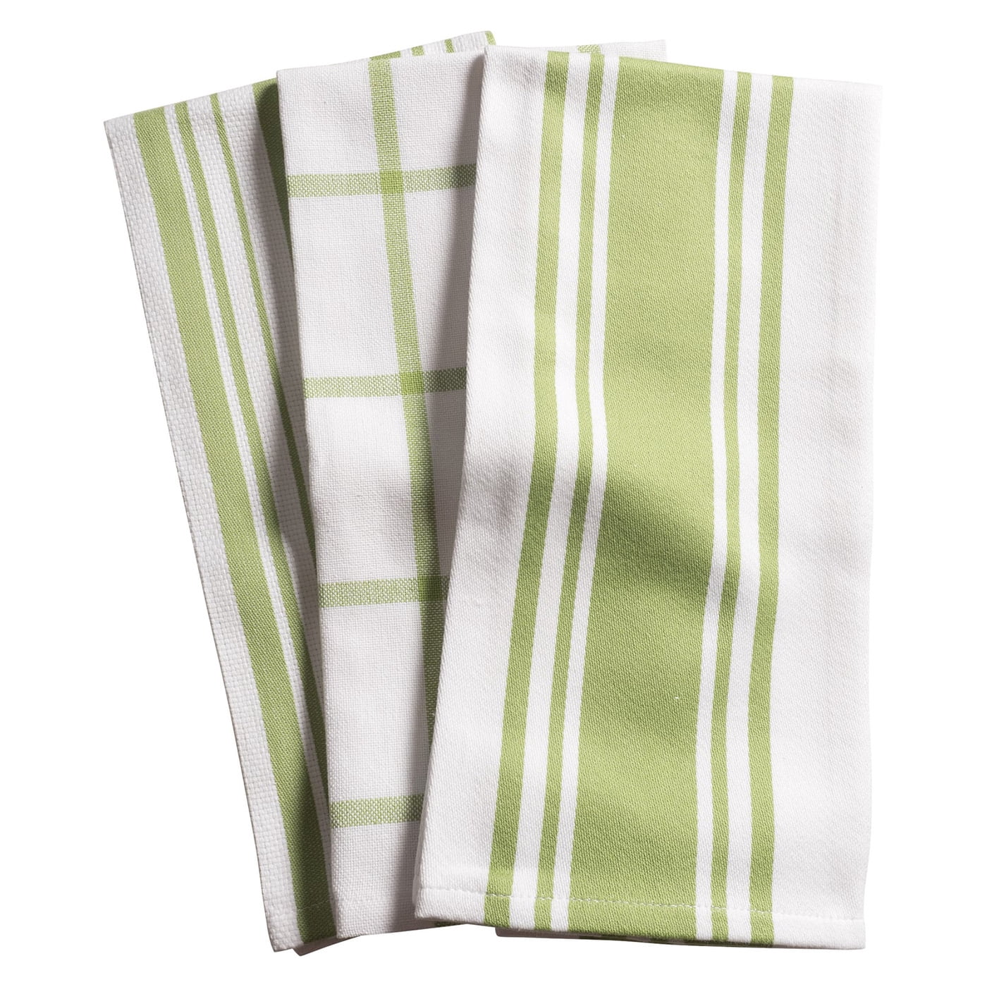 KAF Home Centerband/Basketweave/Windowpane Kitchen Towels, Set of 3 ...