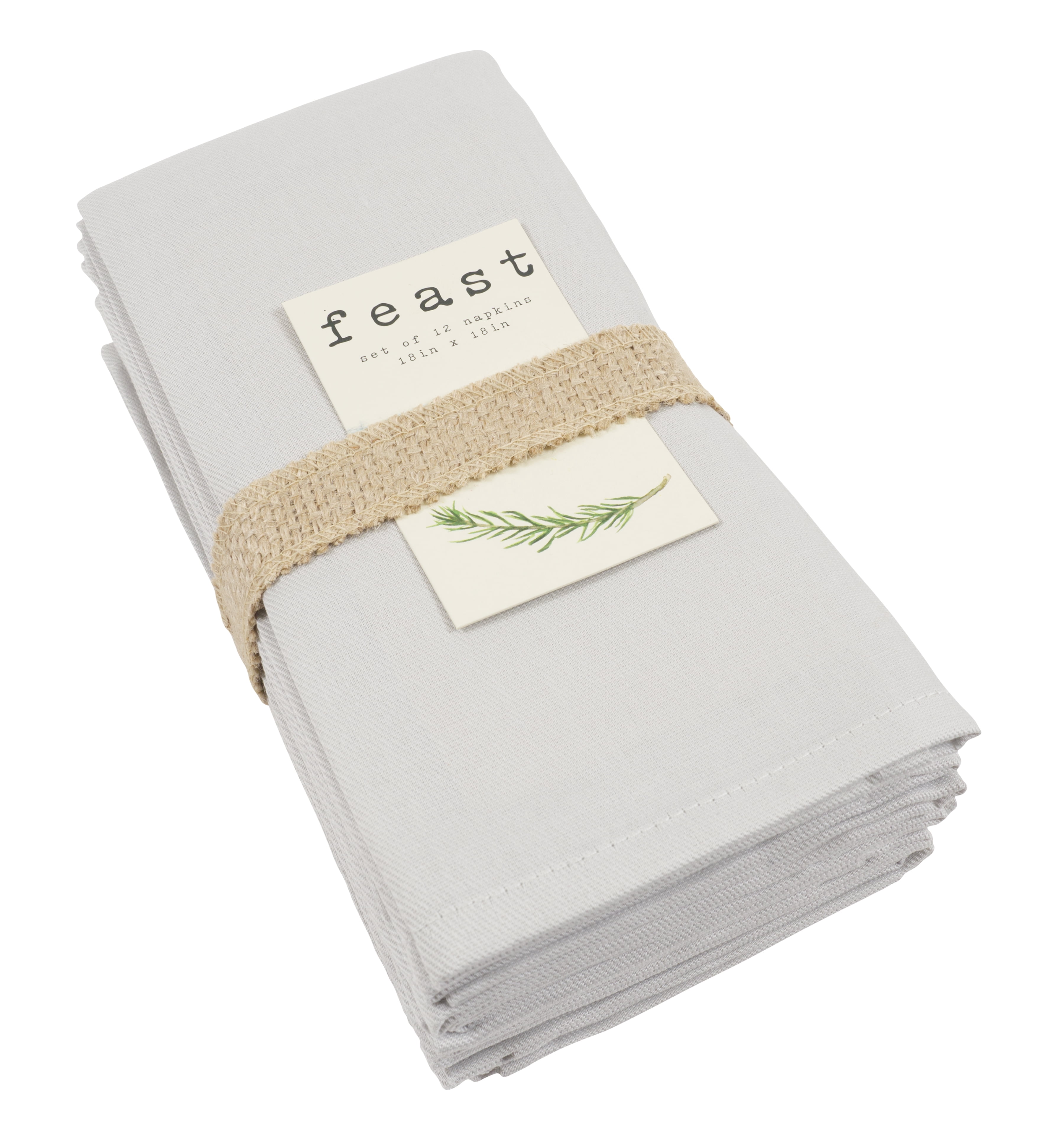 KAF Home Feast Set of 12 Oversized, Easy-Care, Napkins - 18" x 18 ...