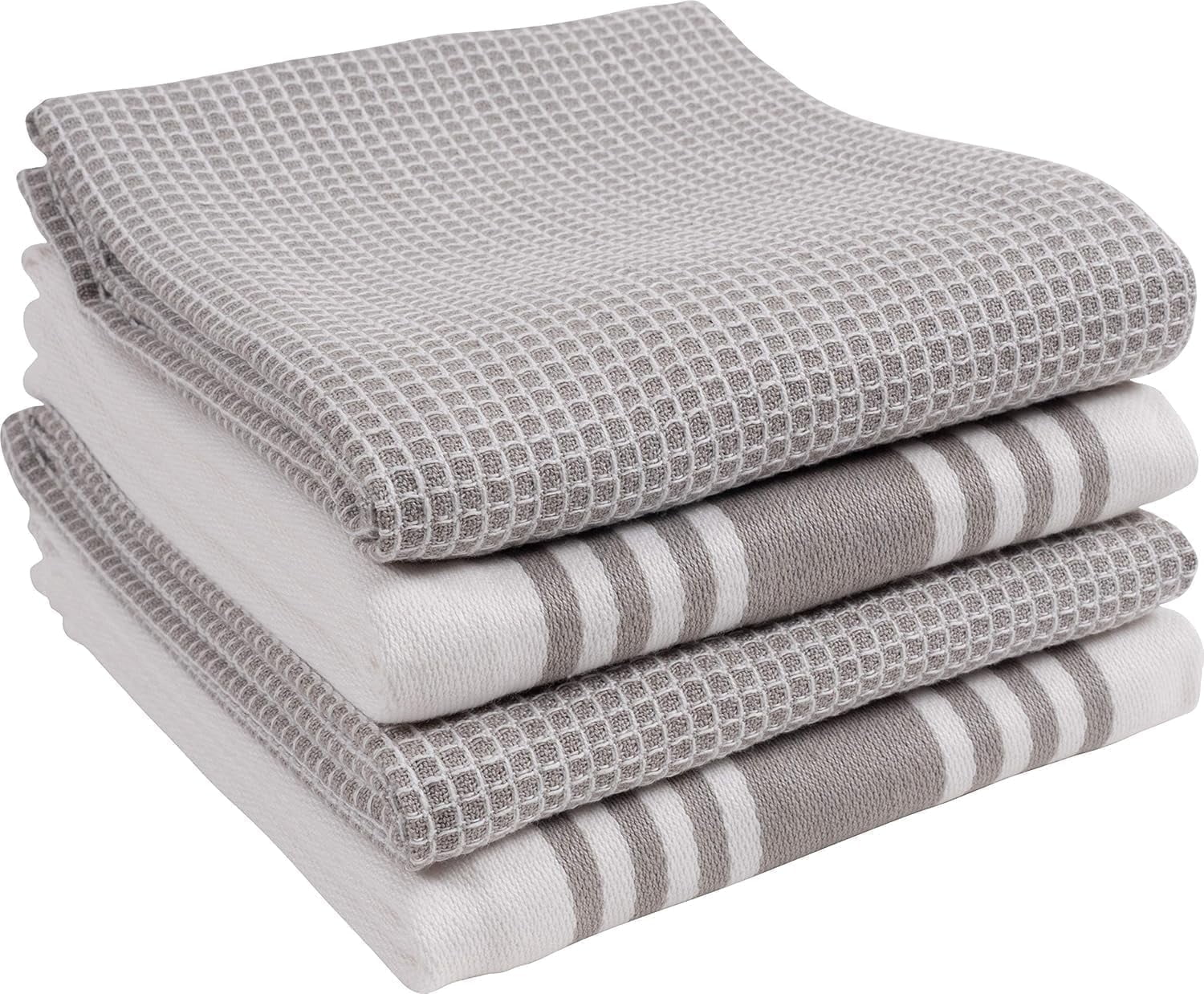 KAF Home Madison Cotton Kitchen Towels Set, Soft and Absorbent Dish ...