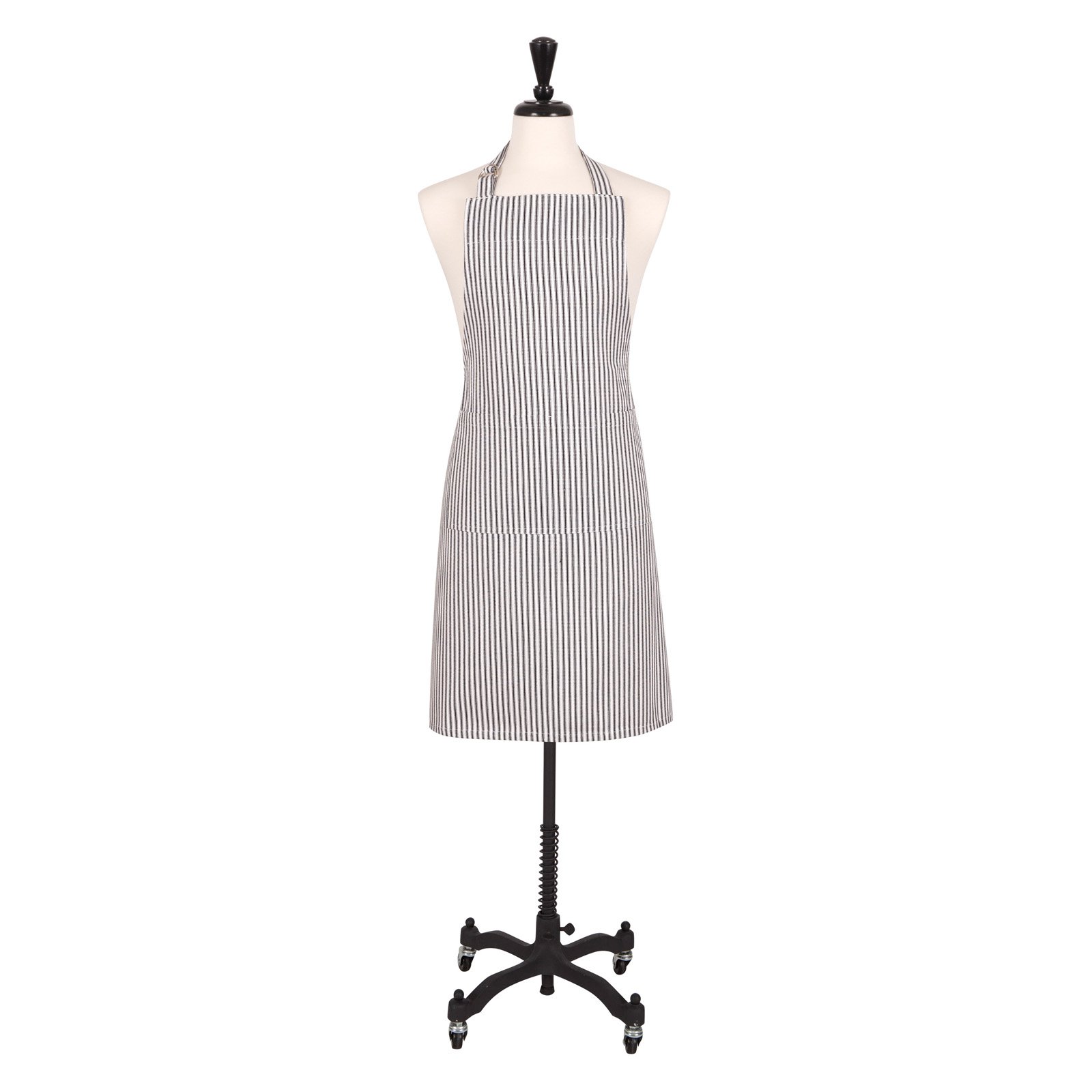 KAF Home Metro Stripe D-Ring Apron, Black - Walmart.com