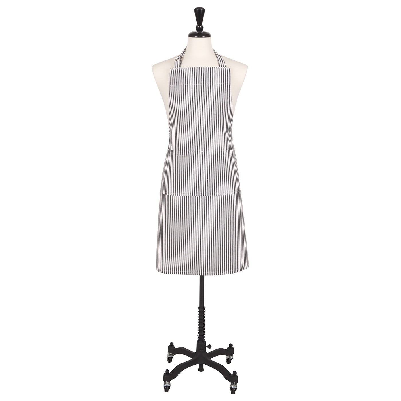 KAF Home Metro Stripe D-Ring Apron, Black - Walmart.com