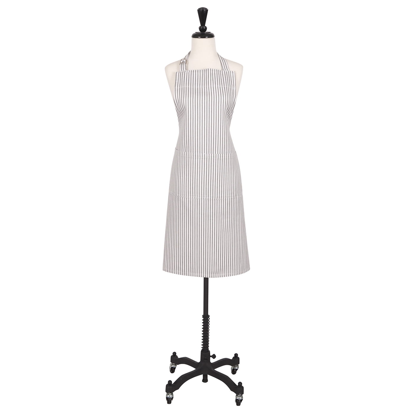 KAF Home Metro Stripe D-Ring Apron, Pewter - Walmart.com