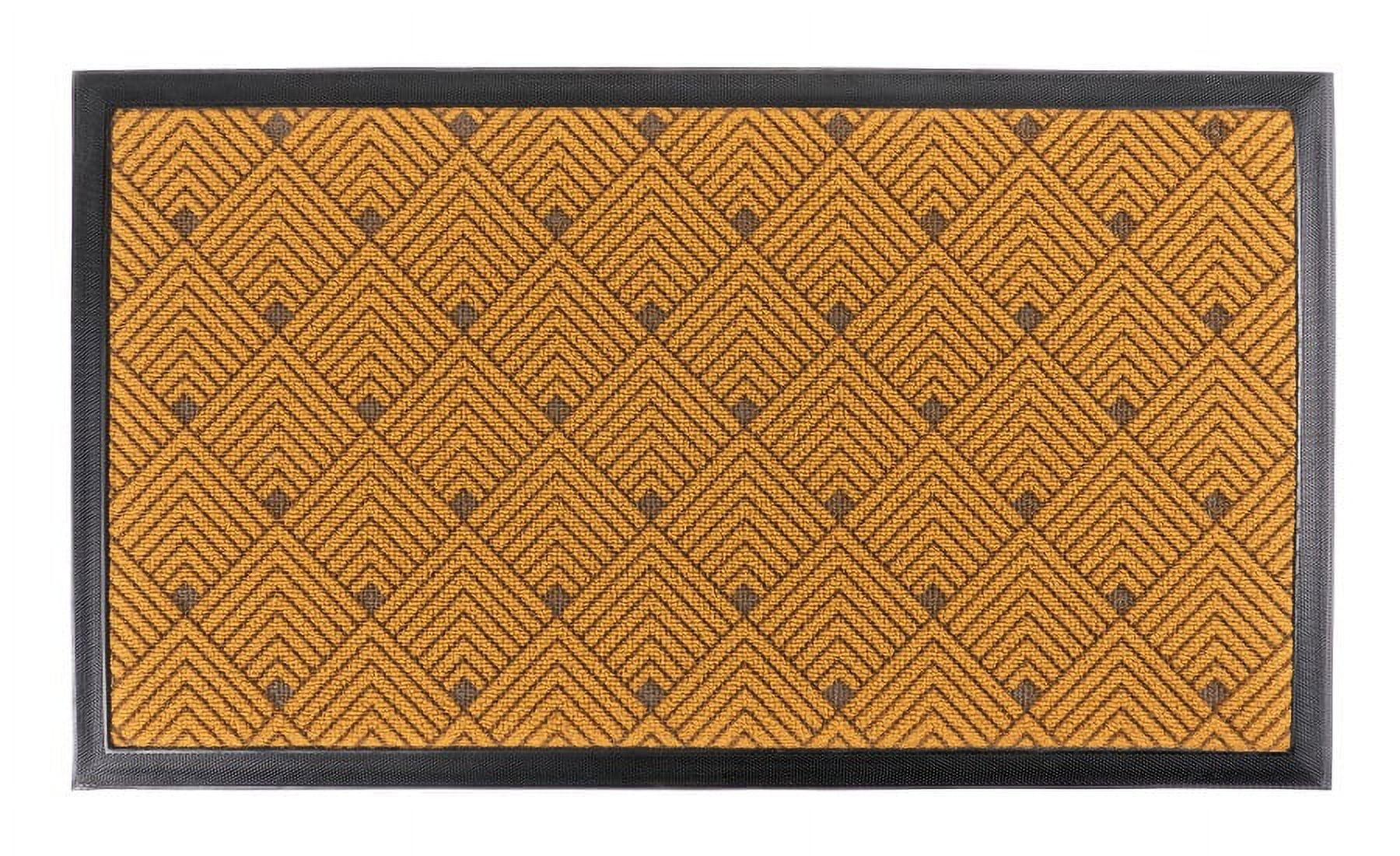 KAF Home Nested Angles Indoor/Outdoor Mat with PVC Backing - 17" x 30 ...