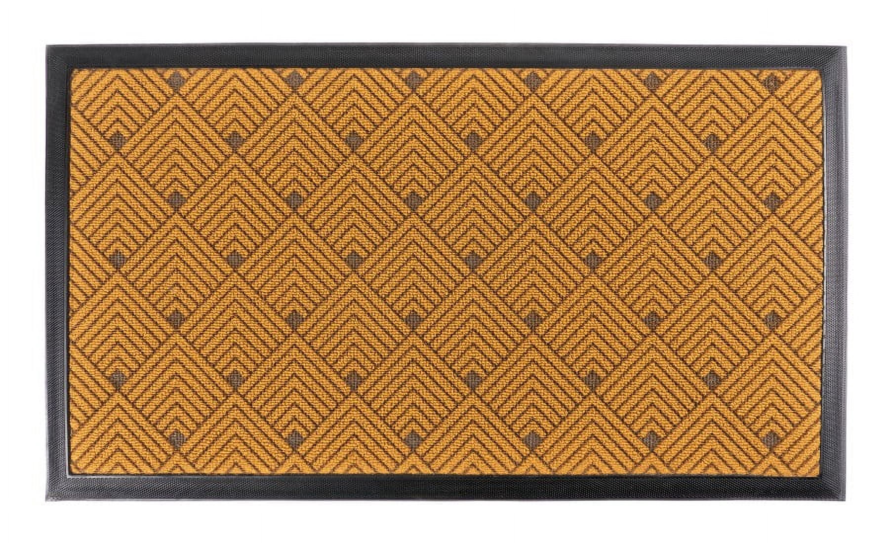 KAF Home Nested Angles Indoor/Outdoor Mat with PVC Backing - 17" x 30 ...