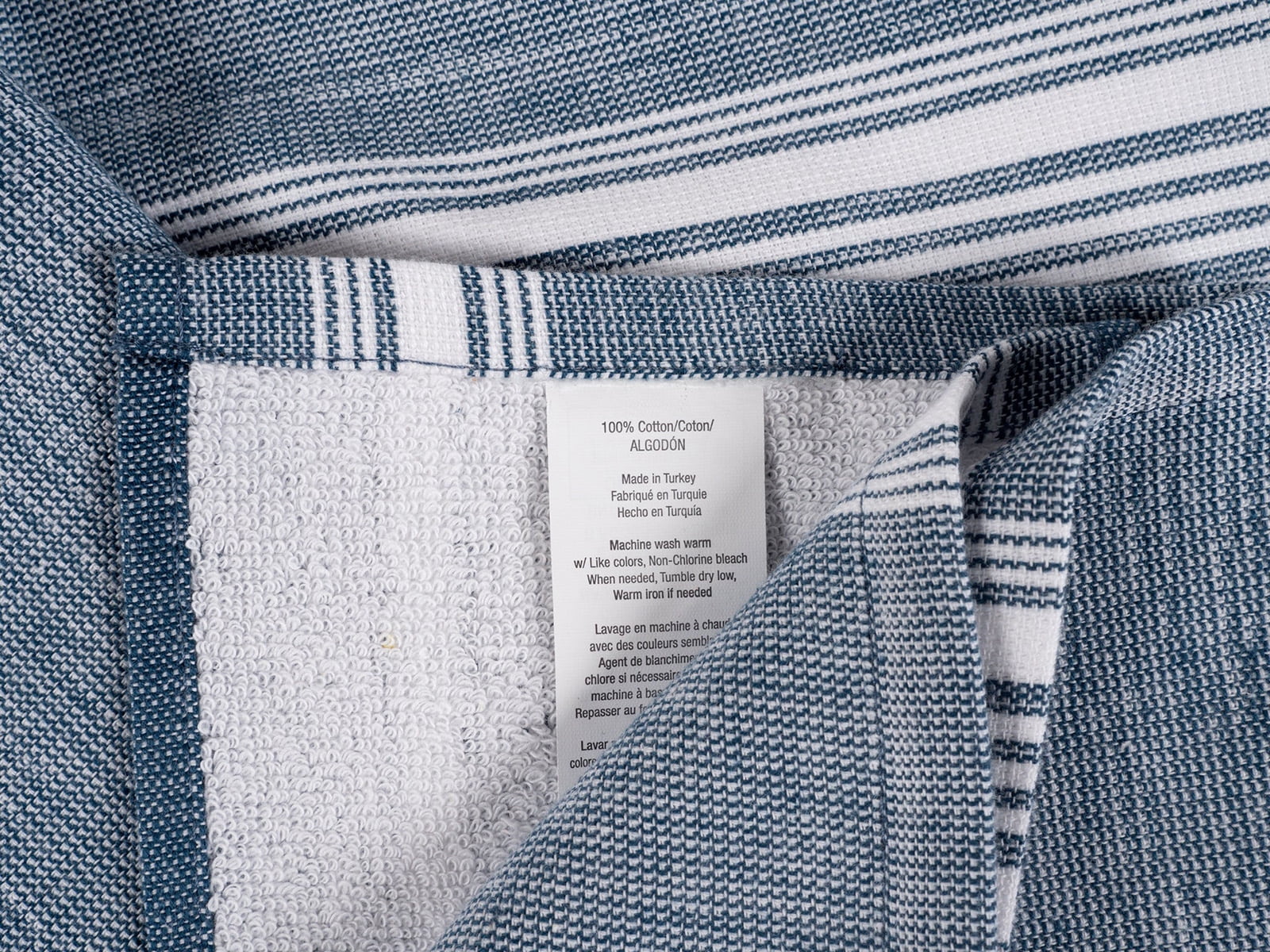KAF Home Strada Turkish Reversible Terry Towel, Blue - Walmart.com