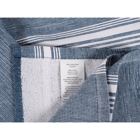 KAF Home Strada Turkish Reversible Terry Towel, Blue - Walmart.com