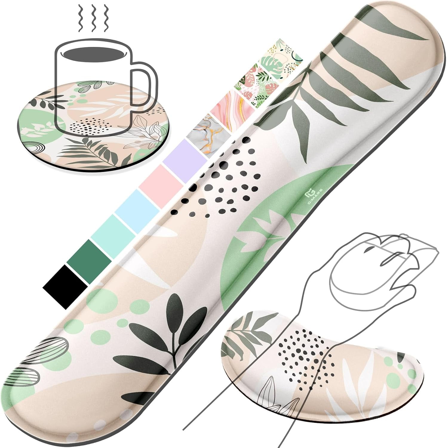 KAFEN-Enlarge Silky and Superfine Fabric Gel Memory Foam Keyboard Wrist ...