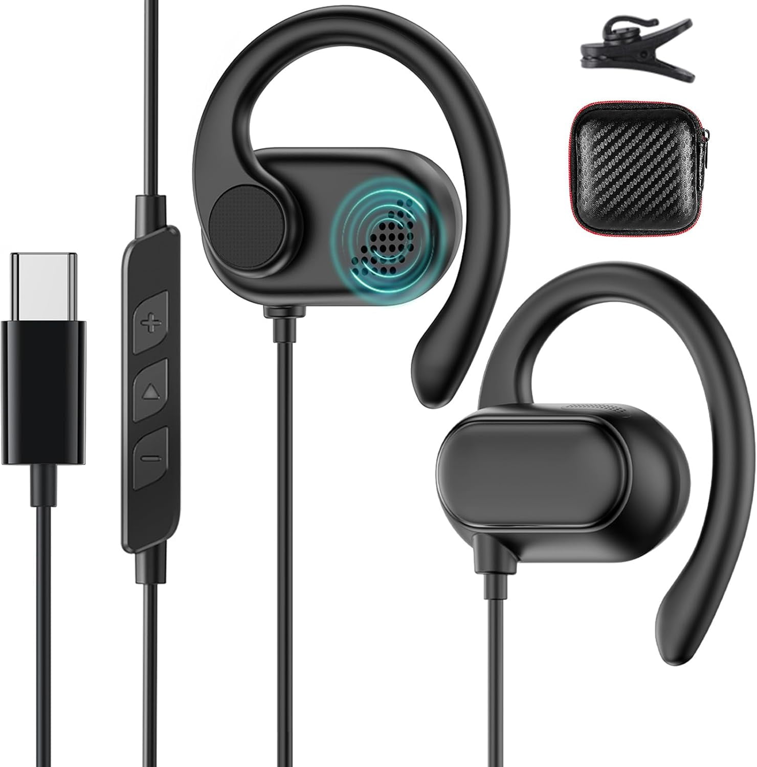 KAFEN-Open Ear USB C Headphones for Samsung S25 FE S24 Ultra S23 A17 ...