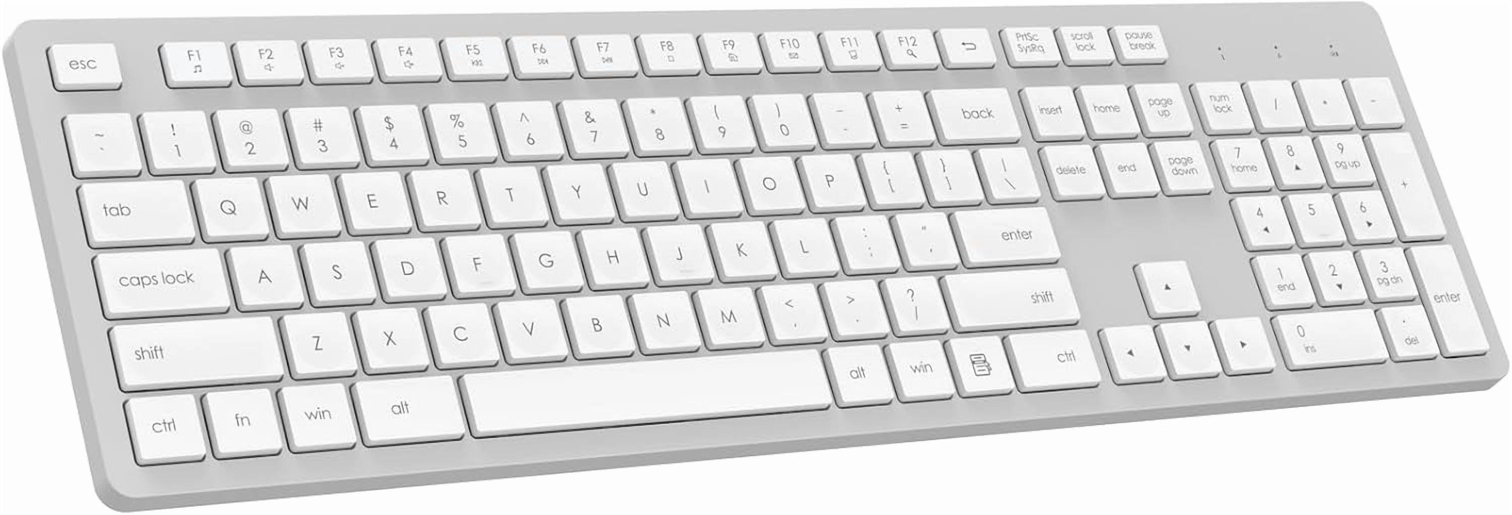 KAFEN-Wireless Keyboard, 2.4GHz Full-Sized Ergonomic Computer Keyboard ...