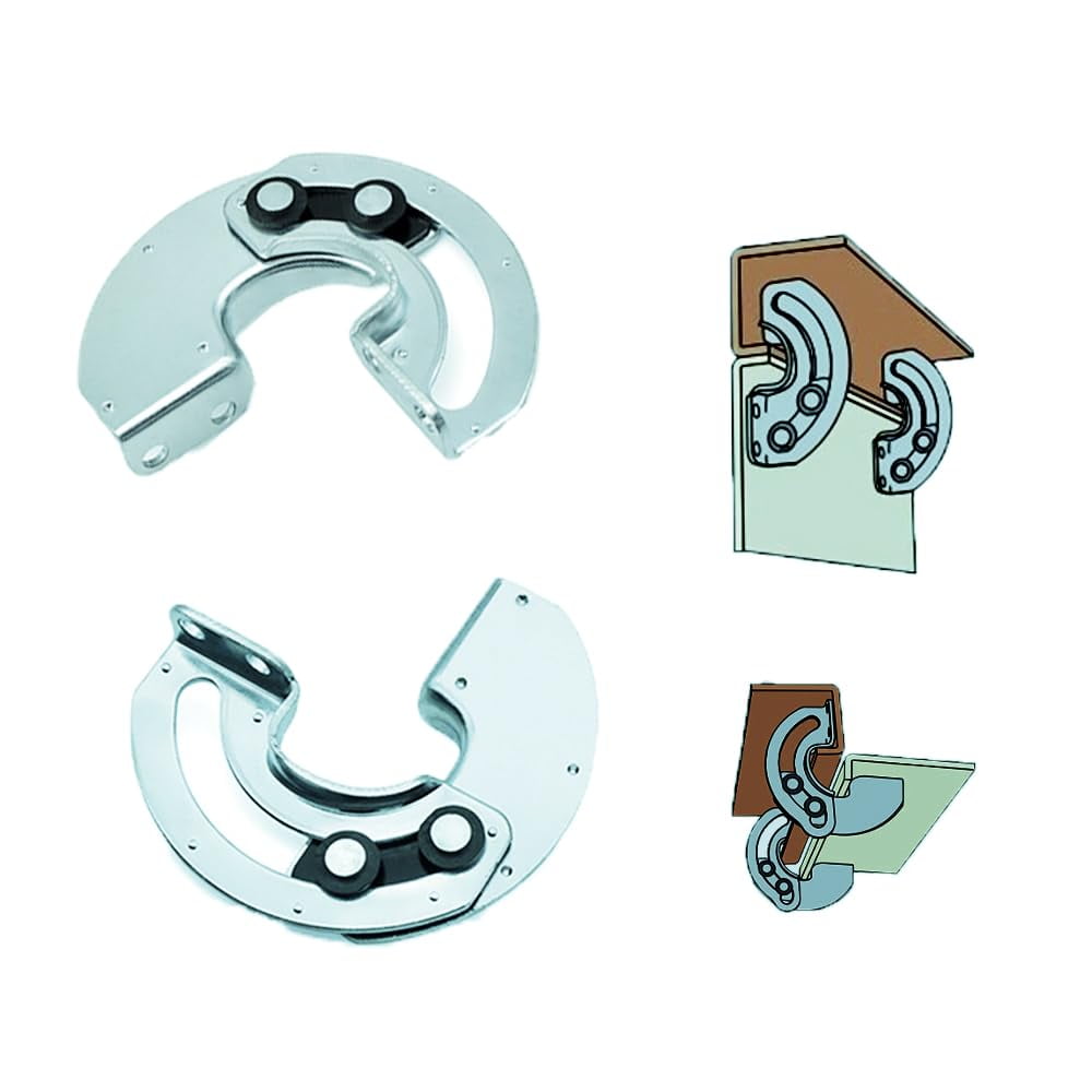 KAFENDA [2 pcs] Door Hinge Industrial Hinges Semi-Circular Door Hinges ...