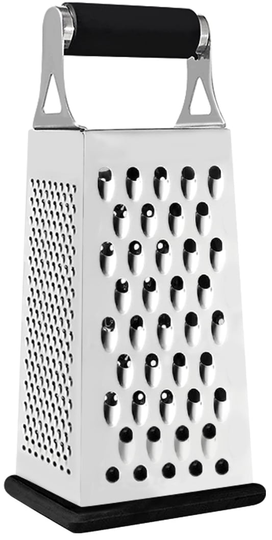 KAFOOR 4 Sided Stainless Steel Cheese Grater, Box Design, Soft Grip ...