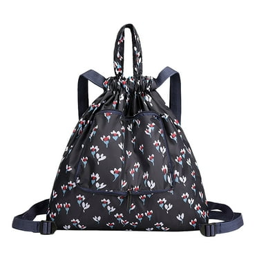 Cherryhome Backpack Bag, Waterproof Draw String Back Sack with Zip ...