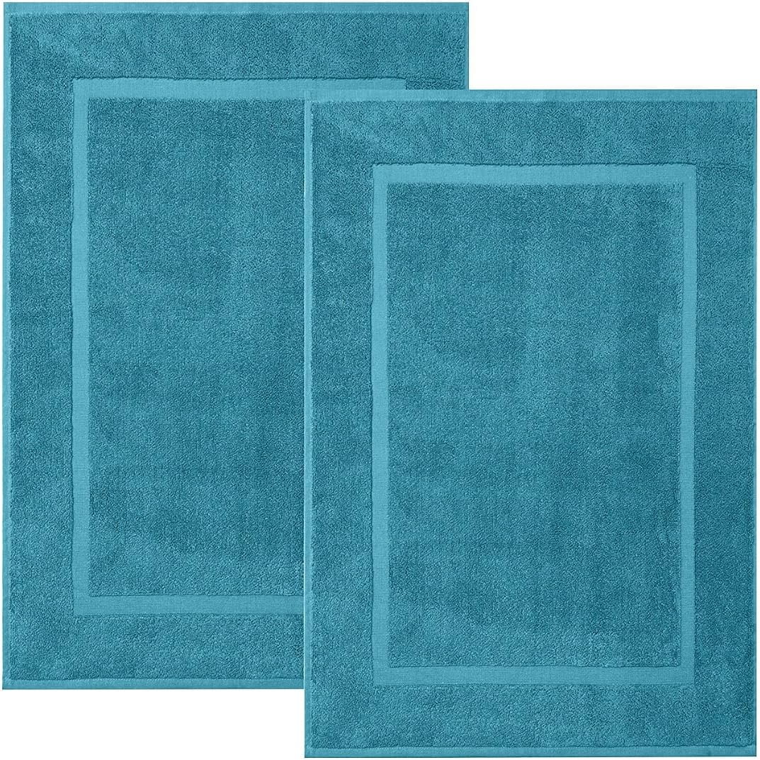Bath Mat Floor Towel Set - Absorbent Cotton Hotel Spa Shower/Bathtub ...