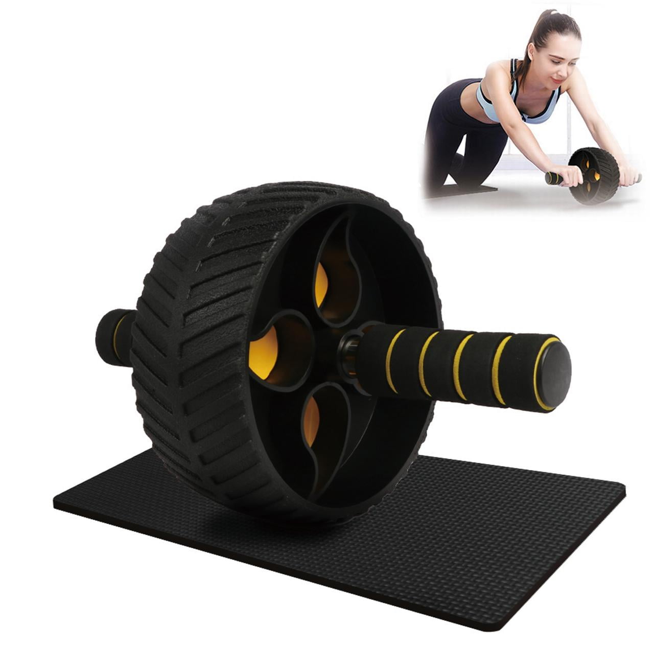 KAHOO Ab Roller Exercise Wheel Fitness Equipment for Arms Back Belly ...