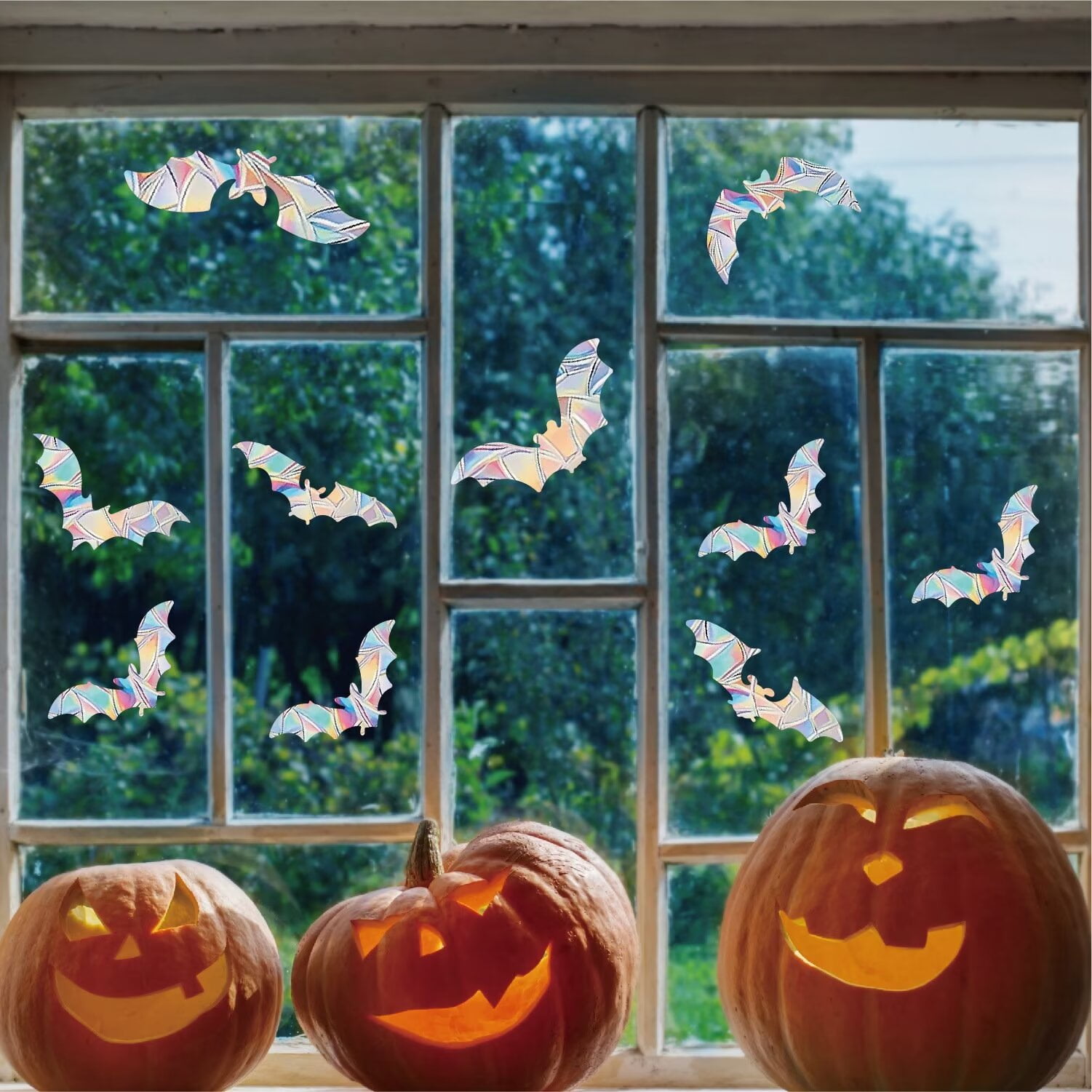 KAHSHEEN Halloween Decor Rainbow Suncatcher Window Stickers for Kids ...