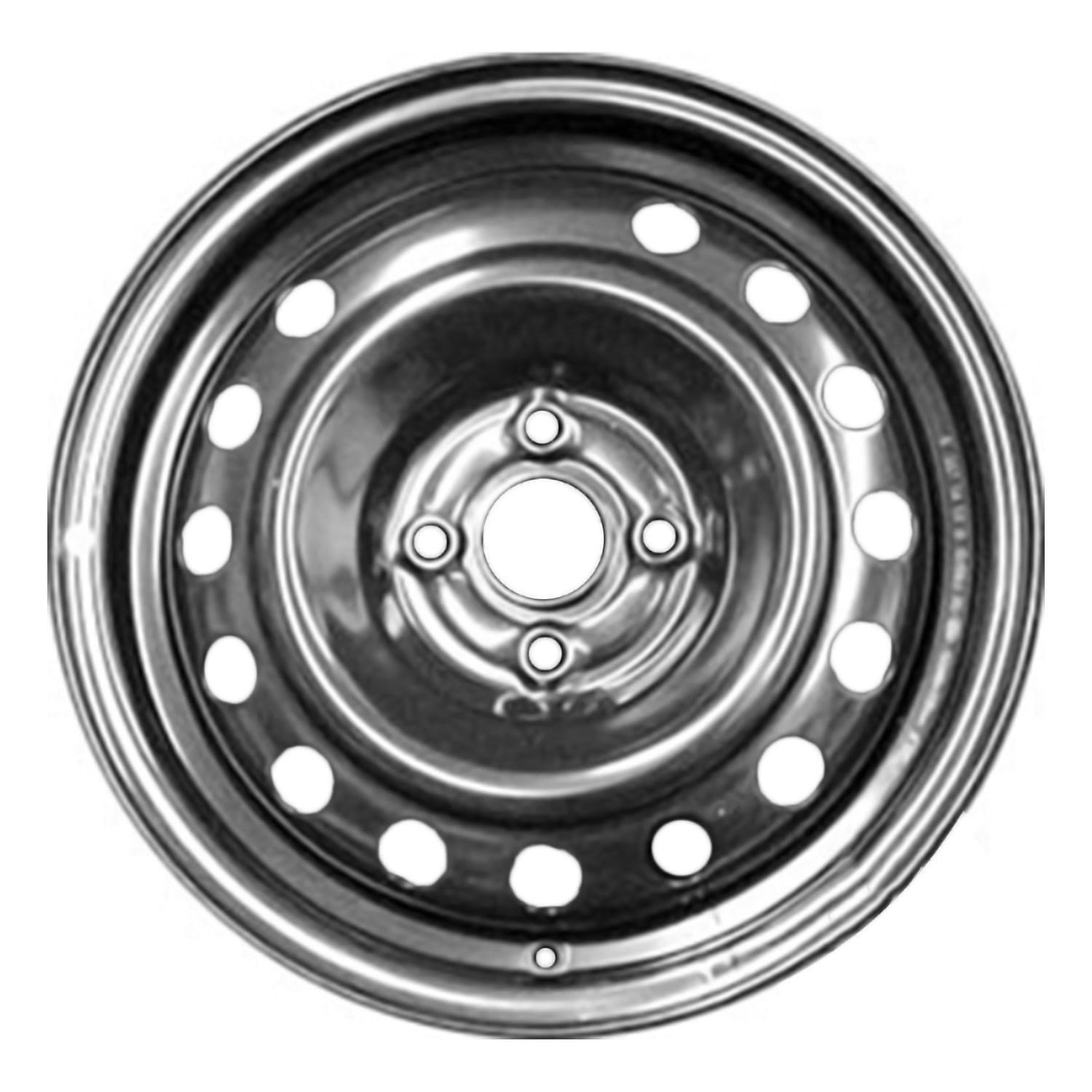 KAI 15 X 5.5 Reconditioned OEM Steel Rim, Black, Fits 2012-2015 Kia Rio ...