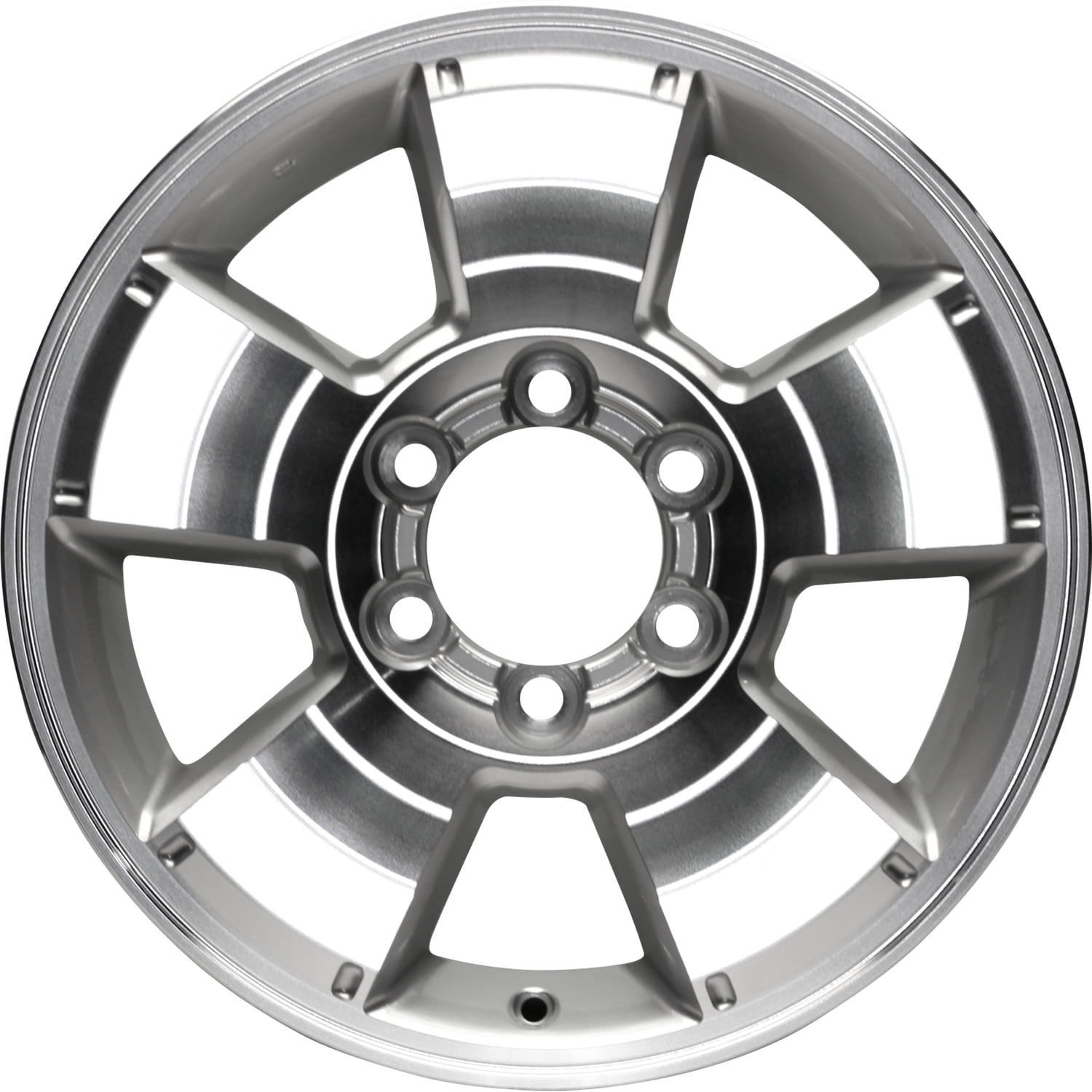 Remanufactured Machined and Painted Silver Aluminum Wheel 17 x 7.5 ...