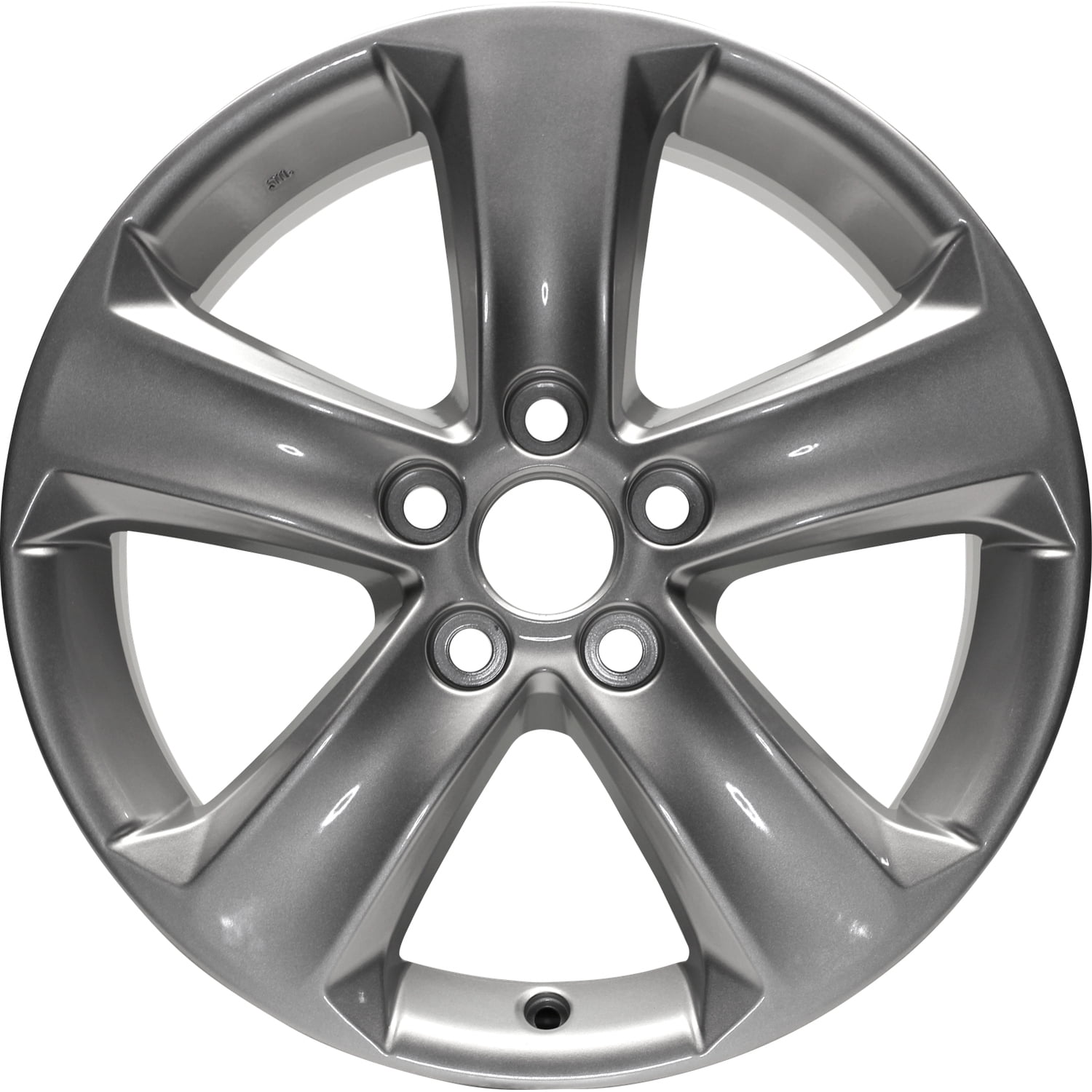 Remanufactured Painted Bright Silver Metallic Aluminum Wheel 17 x 7 ...