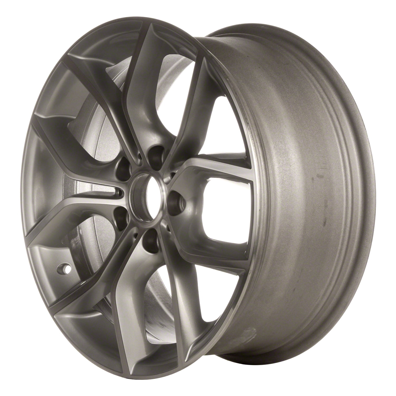 Remanufactured Machined and Painted Bright Silver Aluminum Wheel 18 x 8 ...
