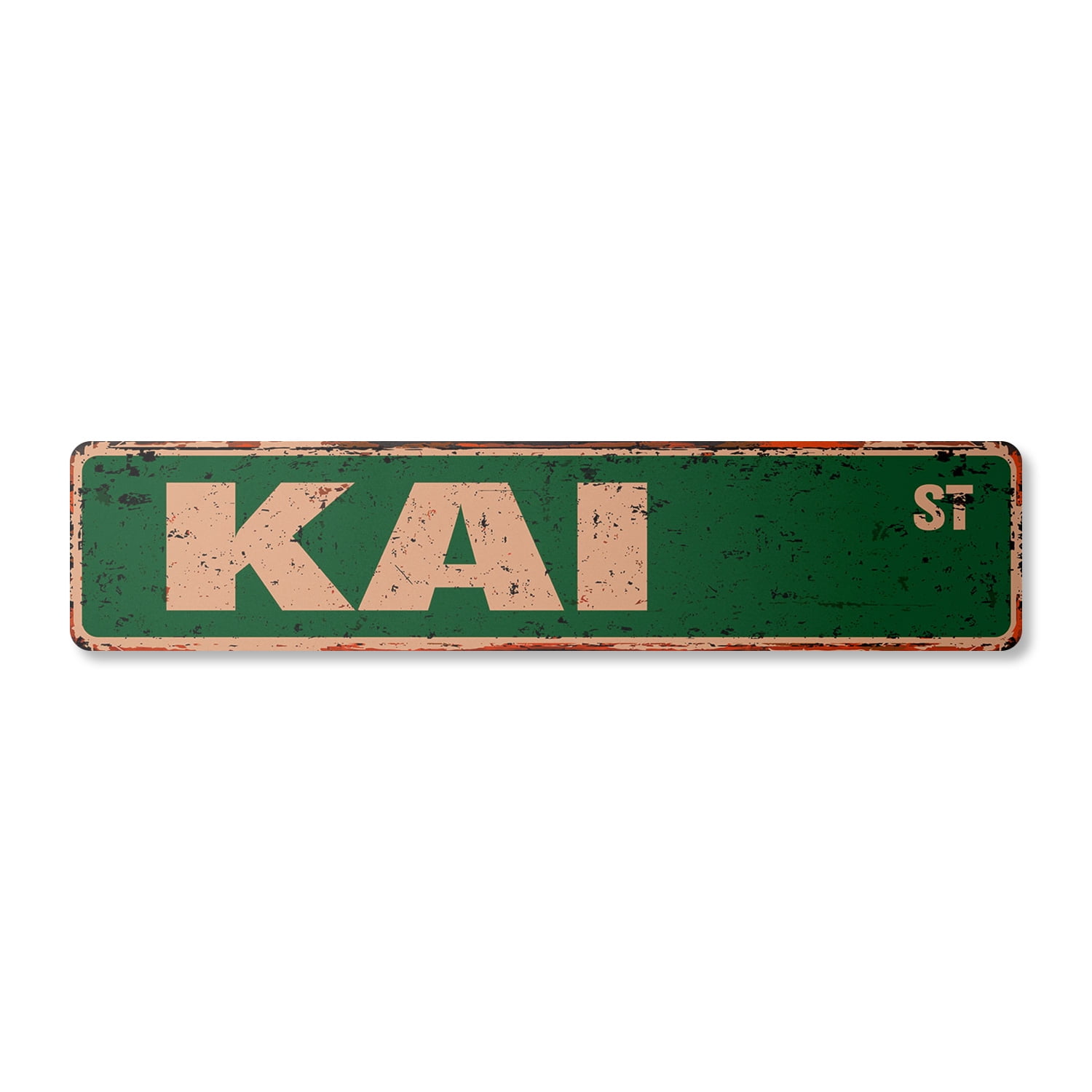 KAI Vintage Plastic Street Sign Childrens Name Room Sign | Indoor ...