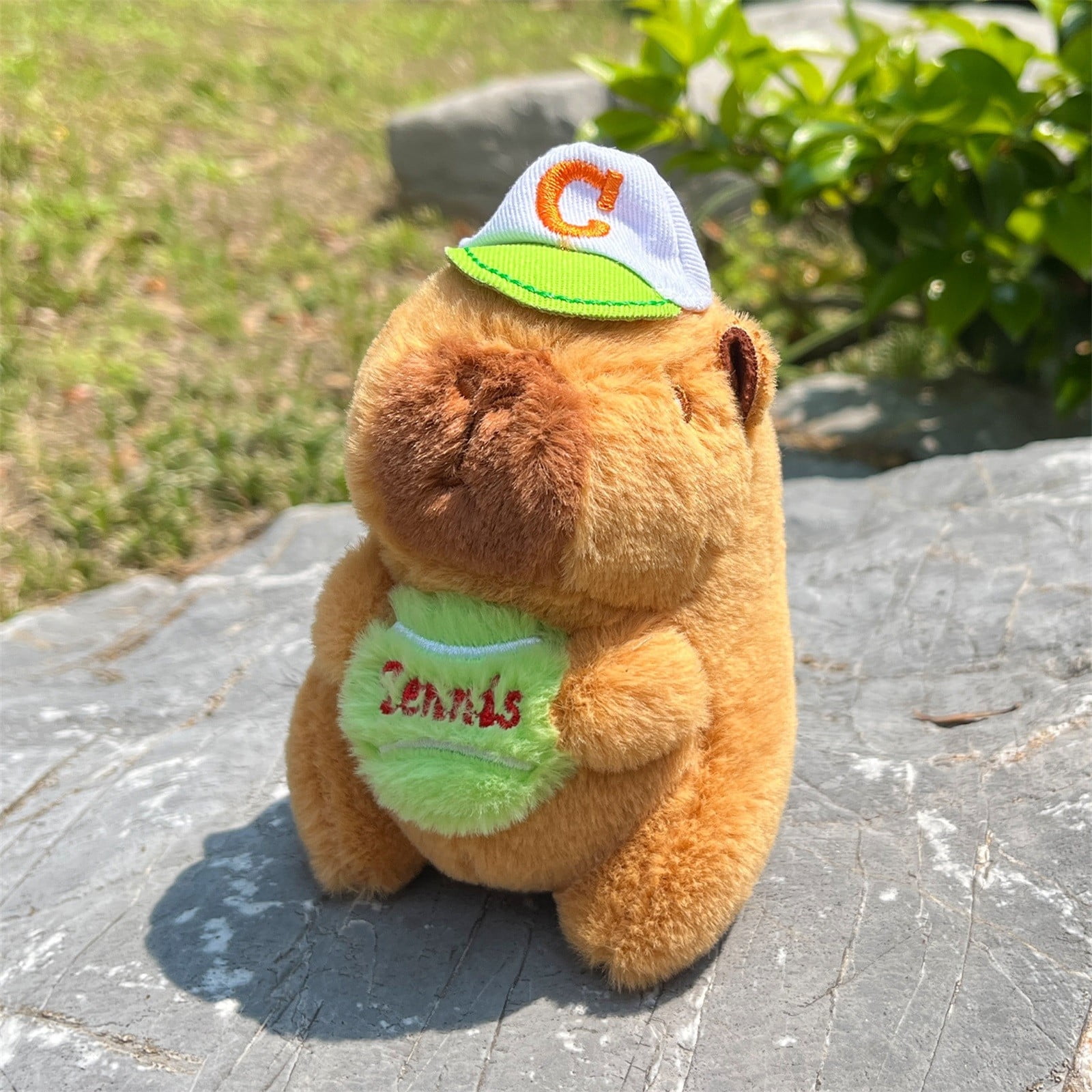 KAIEN Capybara Plush, 5.1" Capybara Stuffed Animals with Tennis hat ...