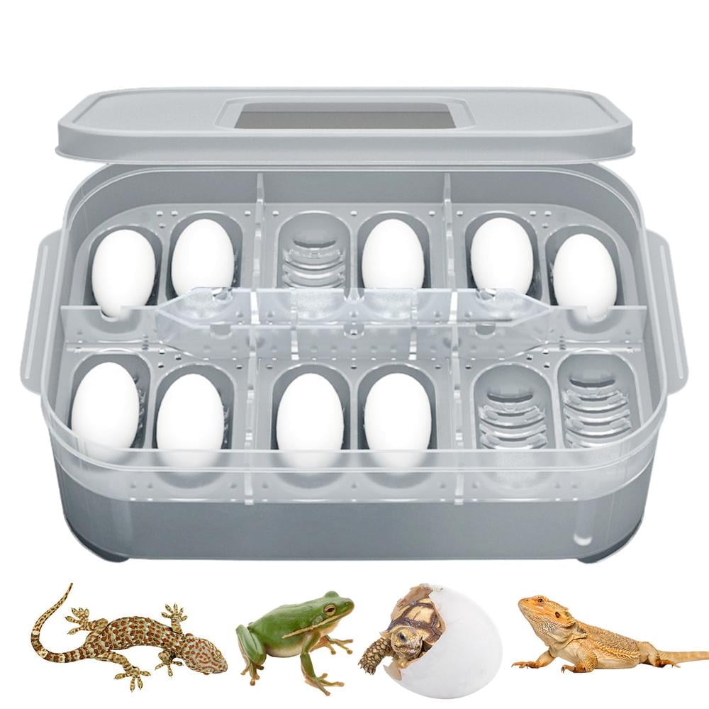 KAIEN Clear Egg Incubator 12 Grids Snake Eggs Incubator Tray Incubators ...
