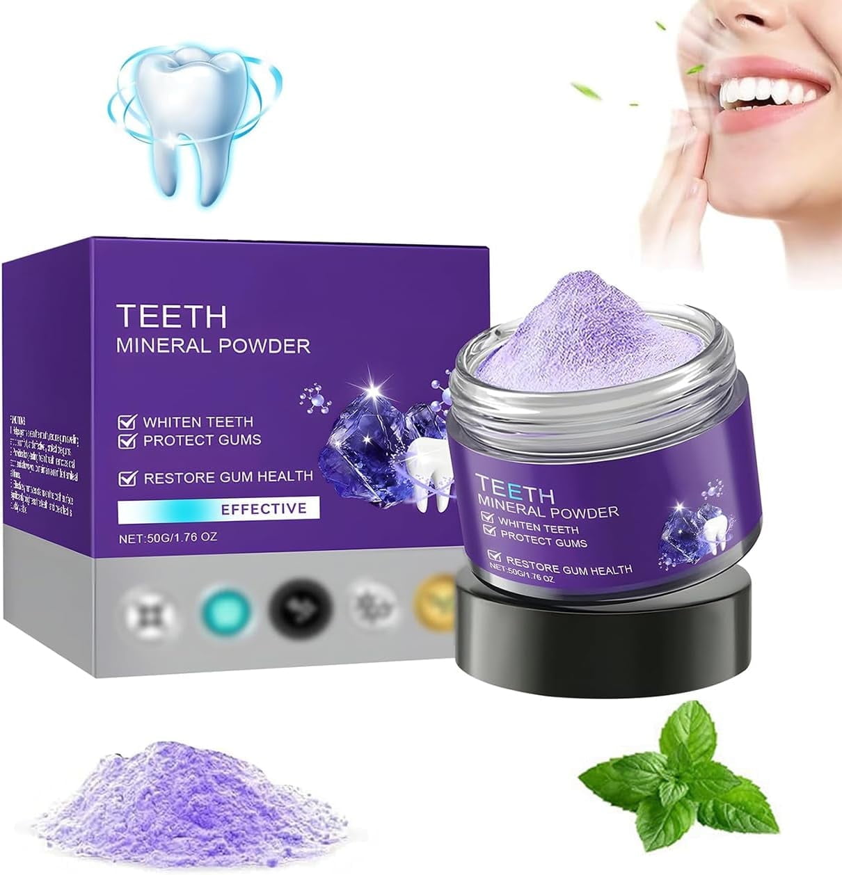 KAIEN Teeth Restoration Mineral Powder Dental Powder Mineral Tooth ...