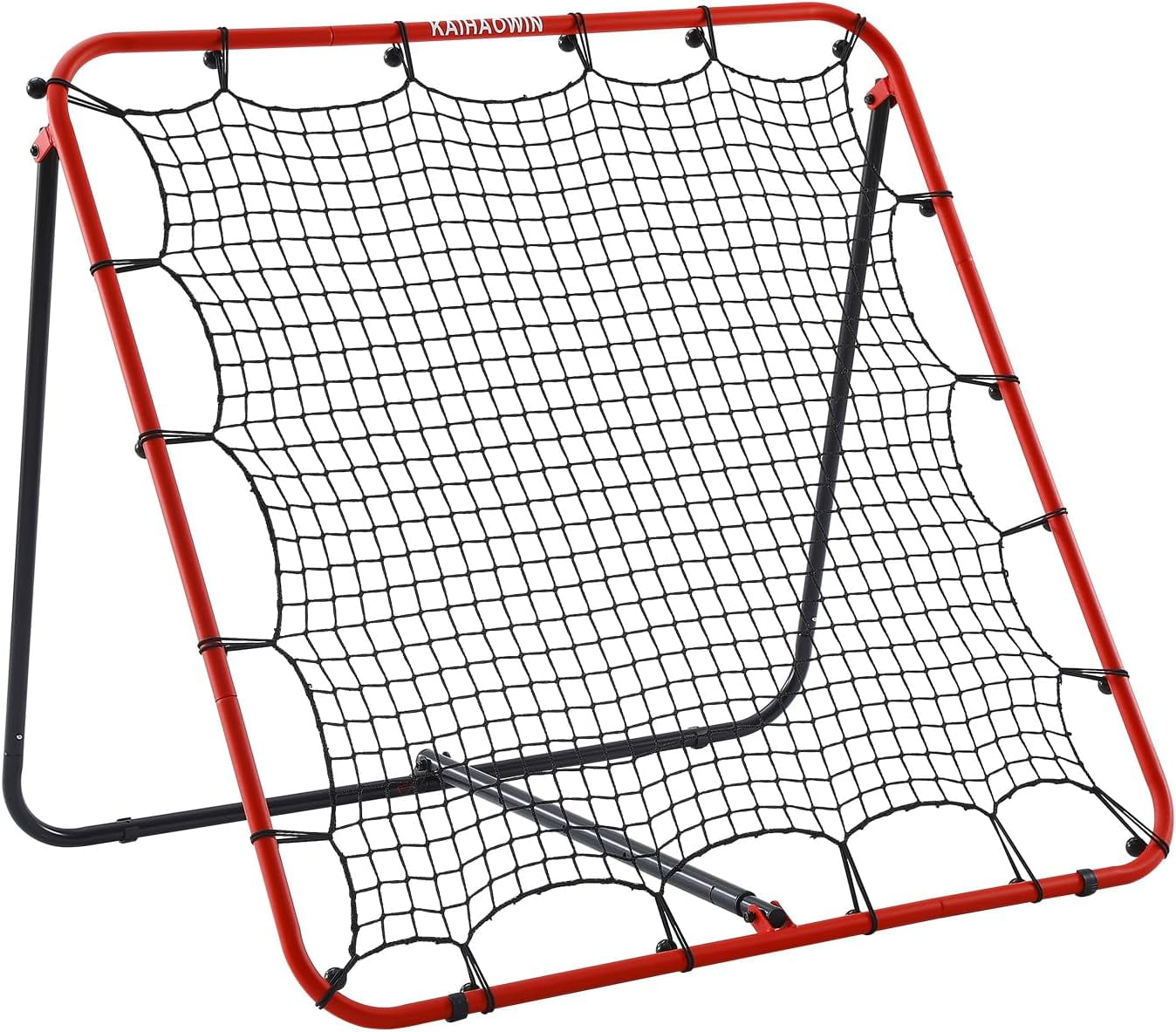 KAIHAOWIN Soccer Rebound Net, 4'x4' Steel Soccer Rebounder, Bounce Back ...