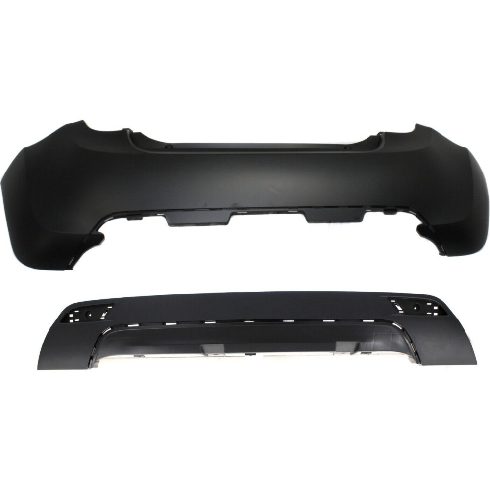 KAIHUIXING 2pcs Rear Upper Primed Top & Textured Bottom Bumper Cover ...
