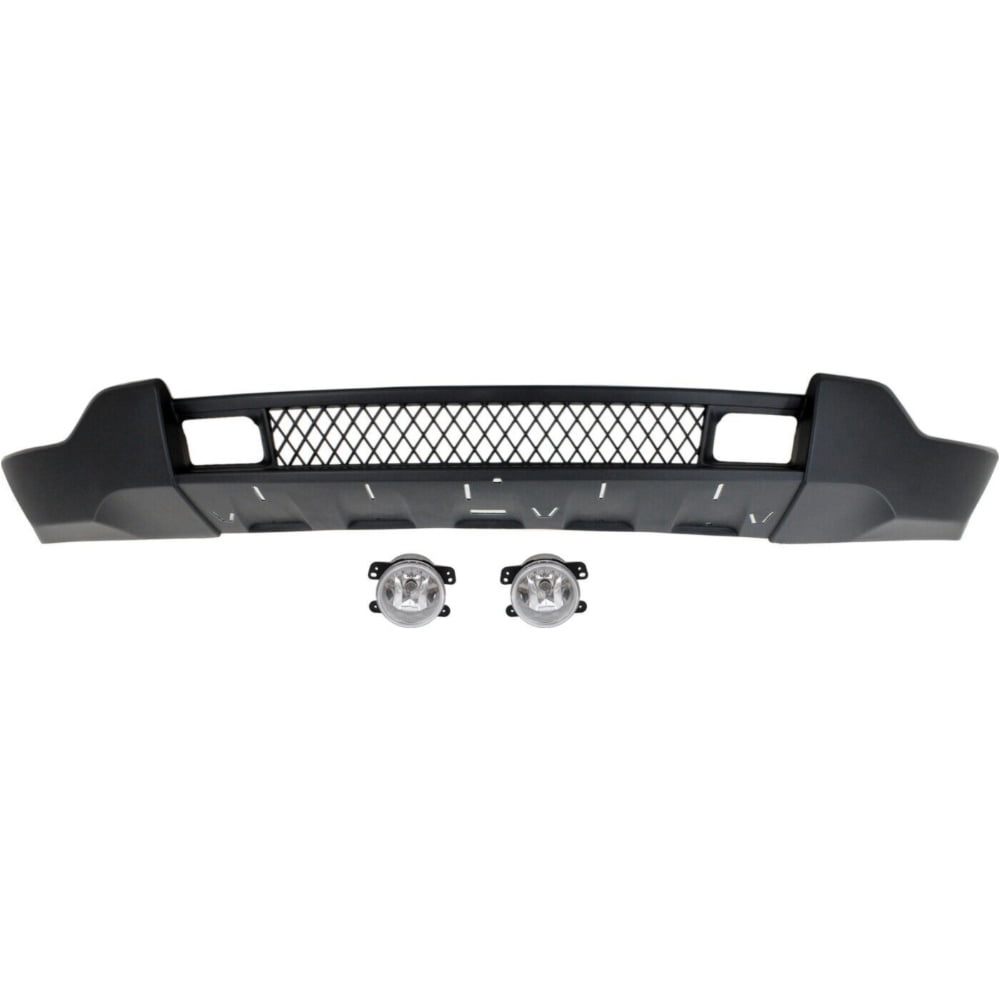 KAIHUIXING 3pcs Front Lower Primed Bumper Cover Fascias with Fog Lights ...