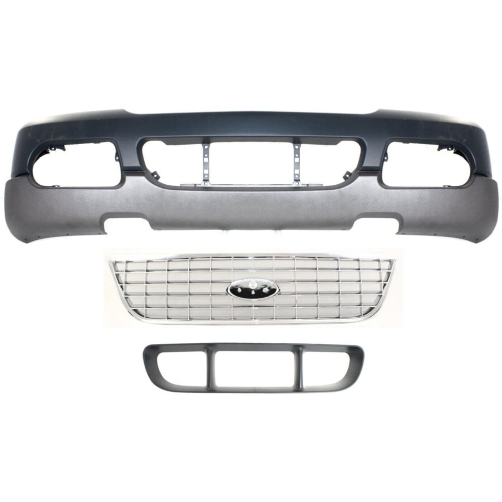 KAIHUIXING 3pcs Front Primed Top & Textured Bottom Bumper Cover Fascias ...