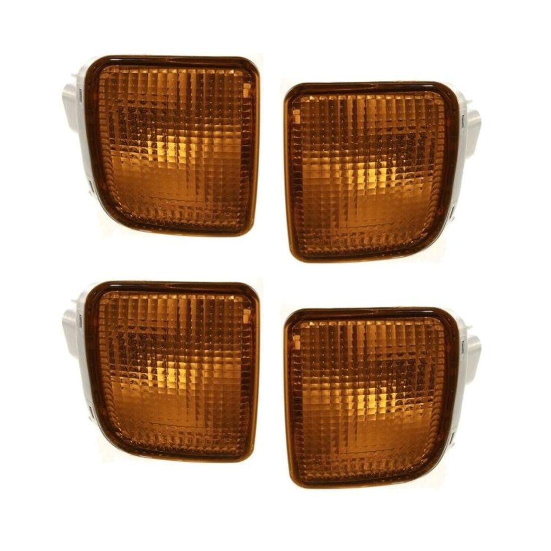 KAIHUIXING 4pcs - Signal Light Left Right Side Amber Lens Bulb Signal ...