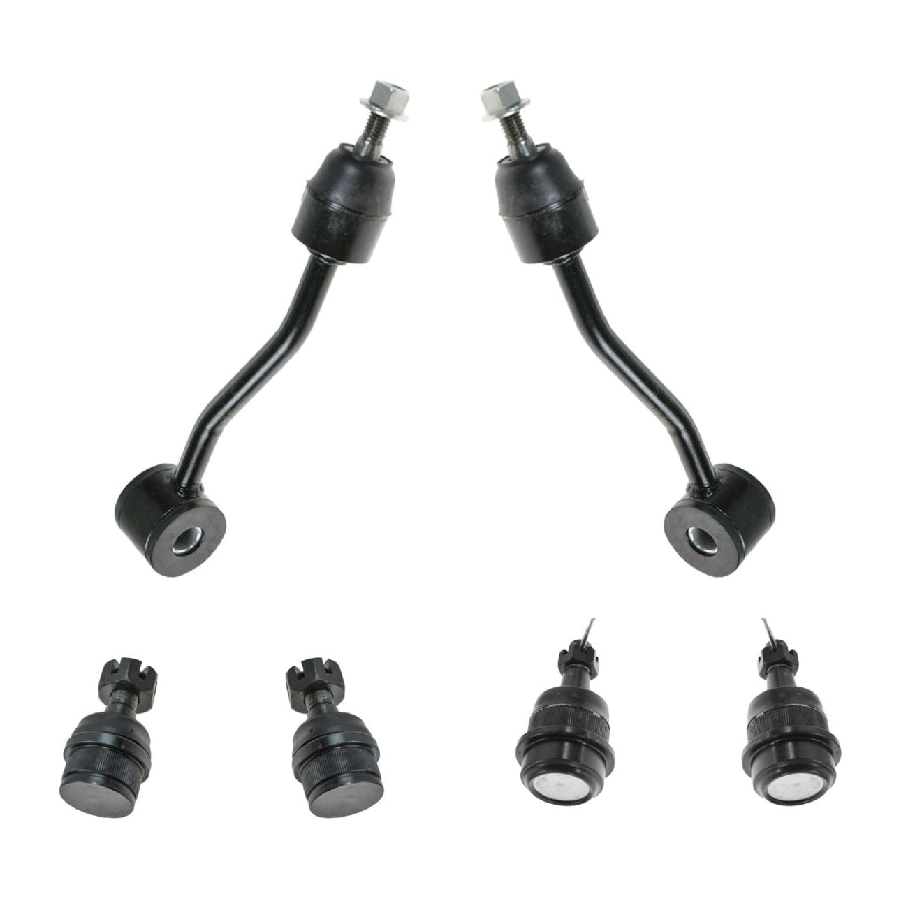 KAIHUIXING 6pc Kit Upper Lower Ball Joint Sway Bar End Left Right for ...